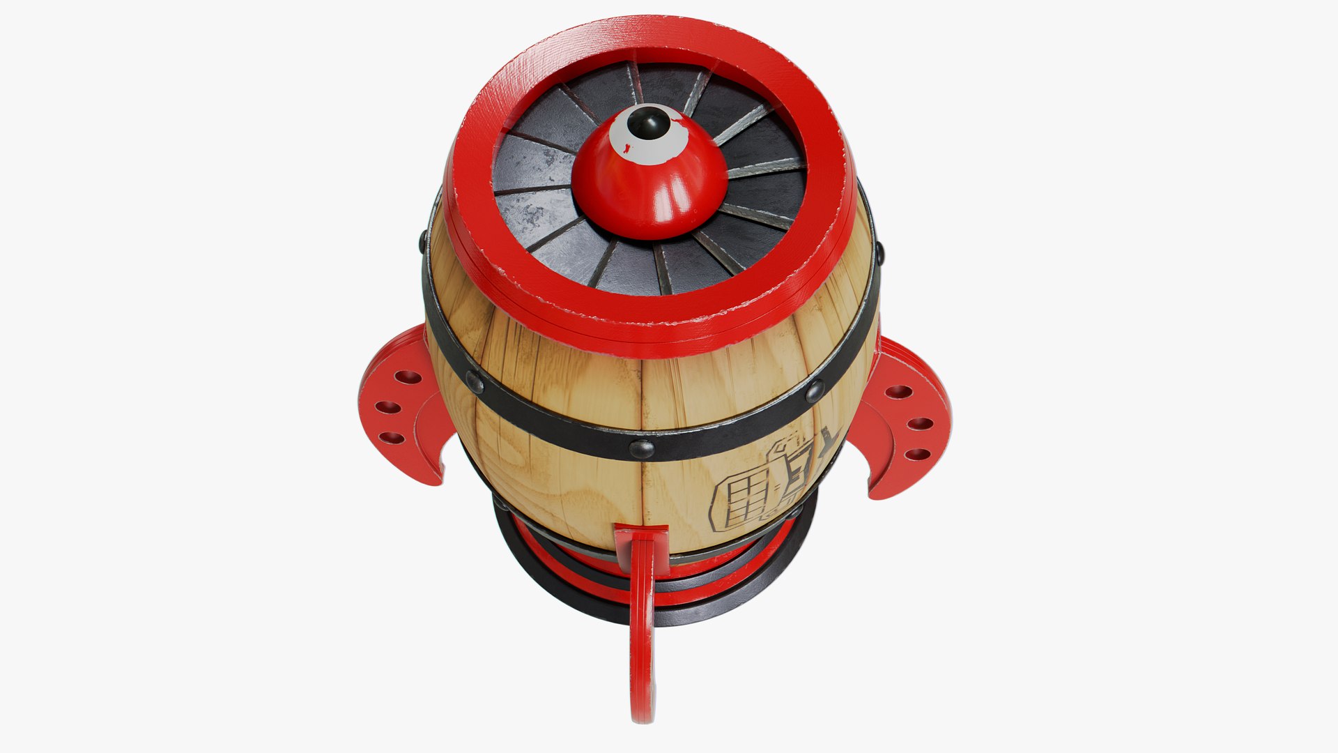 3D DK Rocket Barrel Donkey Kong Movie Model - TurboSquid 2350054