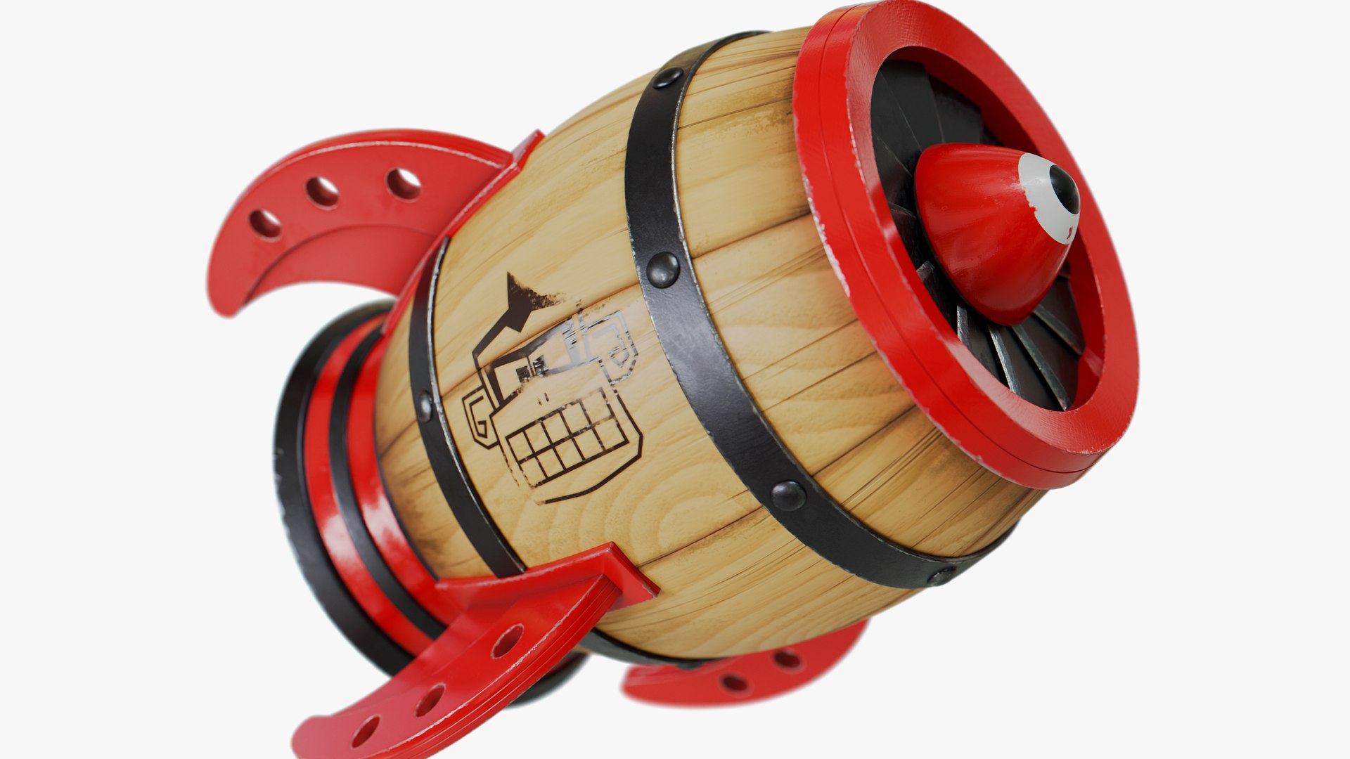 3D DK Rocket Barrel Donkey Kong Movie Model - TurboSquid 2350054