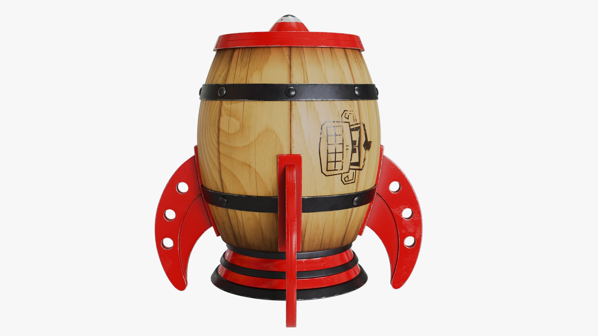 3D DK Rocket Barrel Donkey Kong Movie Model - TurboSquid 2350054