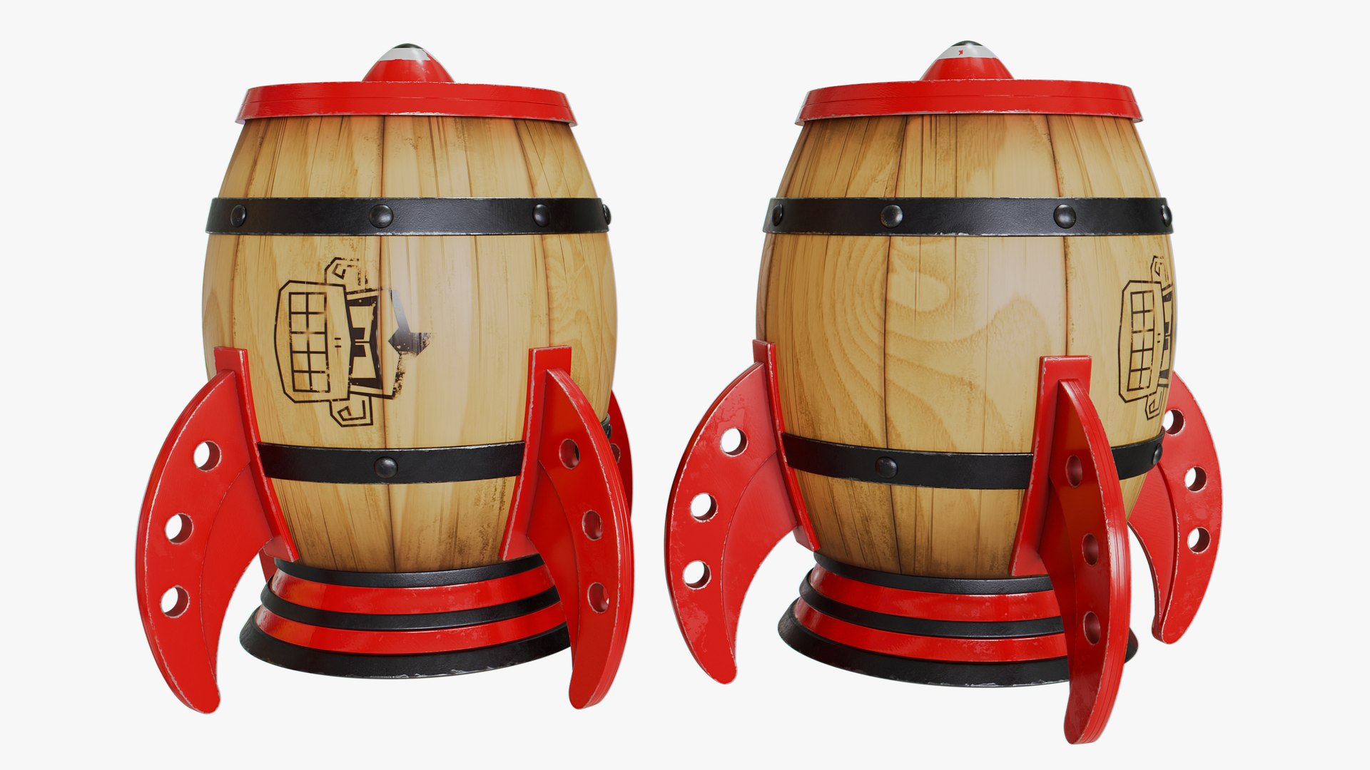 3D DK Rocket Barrel Donkey Kong Movie Model - TurboSquid 2350054
