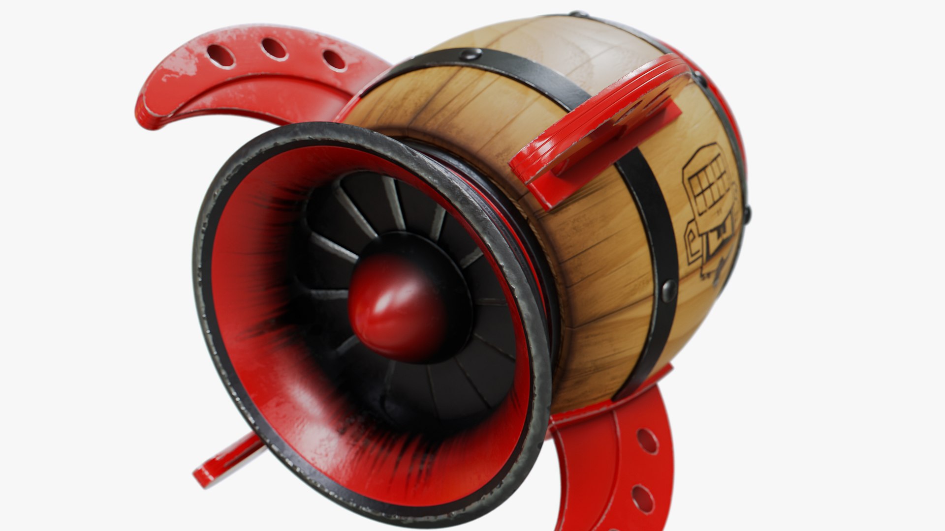 3D DK Rocket Barrel Donkey Kong Movie Model - TurboSquid 2350054