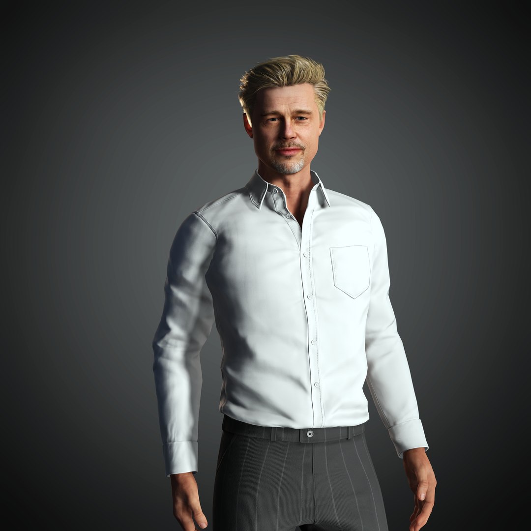 Brad Pitt 3D Model Low-poly 3D Model 3D Model - TurboSquid 2269199