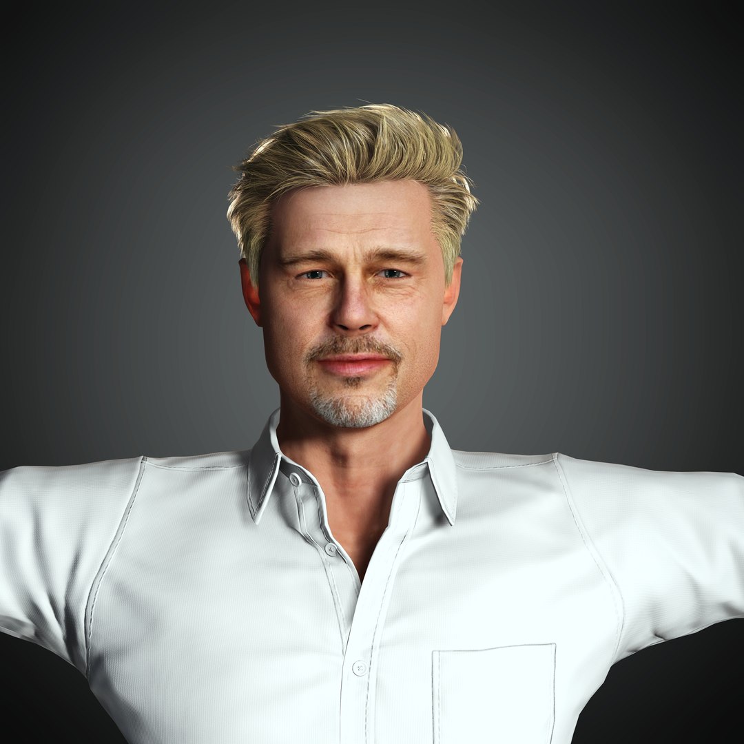 Brad Pitt 3D Model Low-poly 3D Model - TurboSquid 2269199
