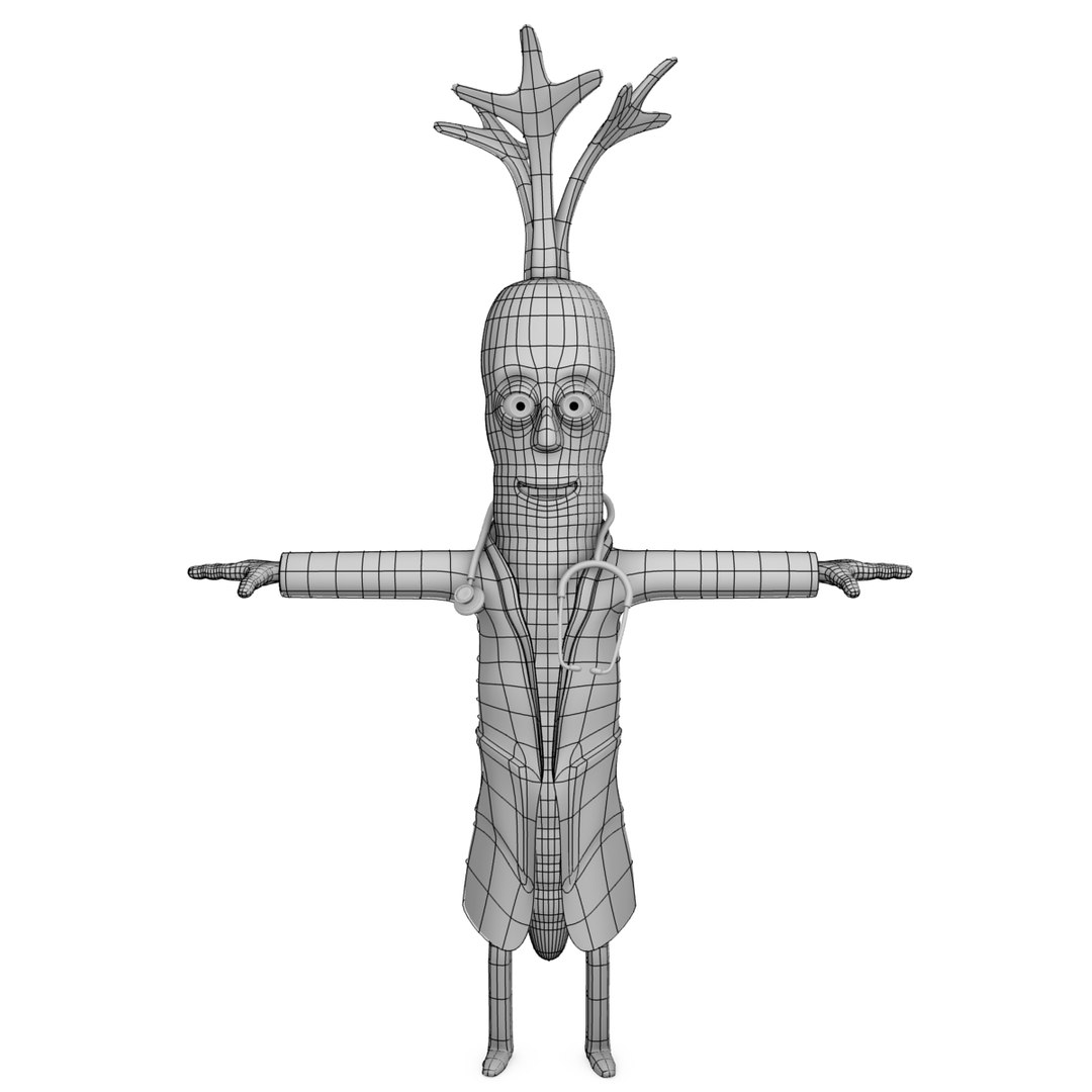 3d Doctor Carrot Character