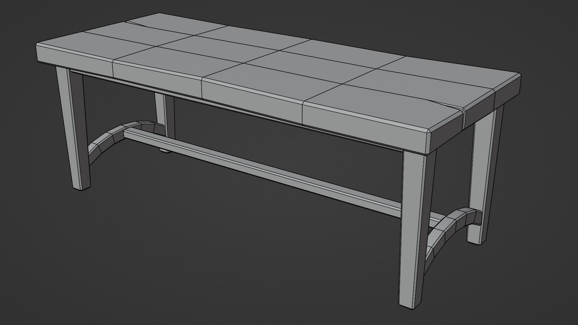 Lowpoly Stylized Wooden Kitchen Table model - TurboSquid 2178355