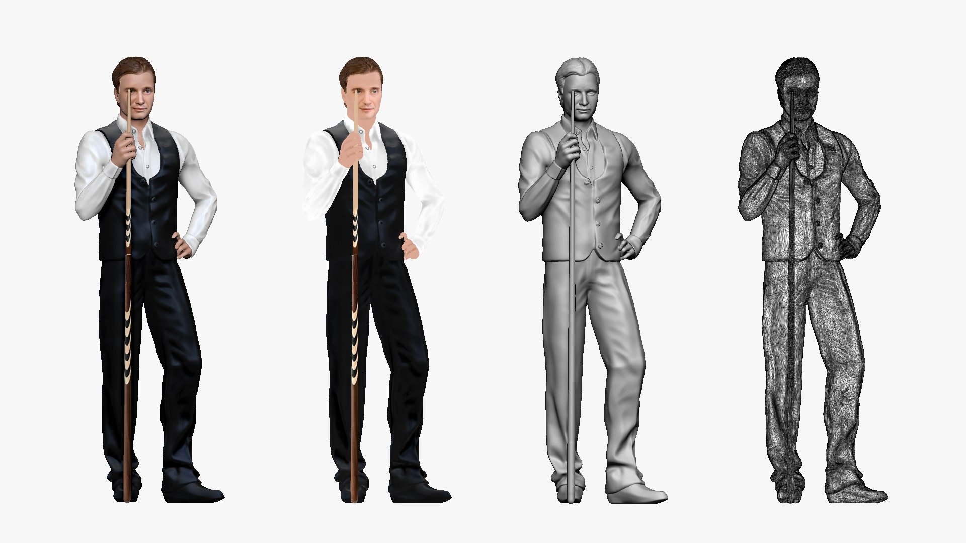 3D 001192 Billiard Player Model - TurboSquid 1736195