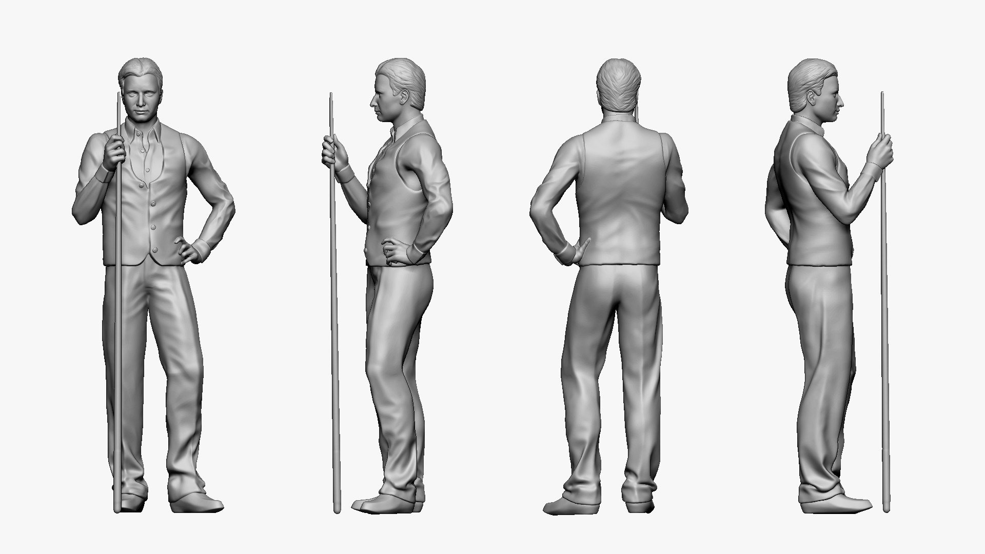 3D 001192 Billiard Player Model - TurboSquid 1736195