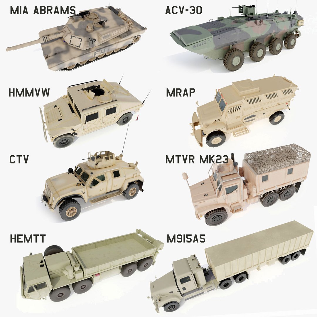 3D Ground Vehicles of the US Marine Corps model - TurboSquid 2011003