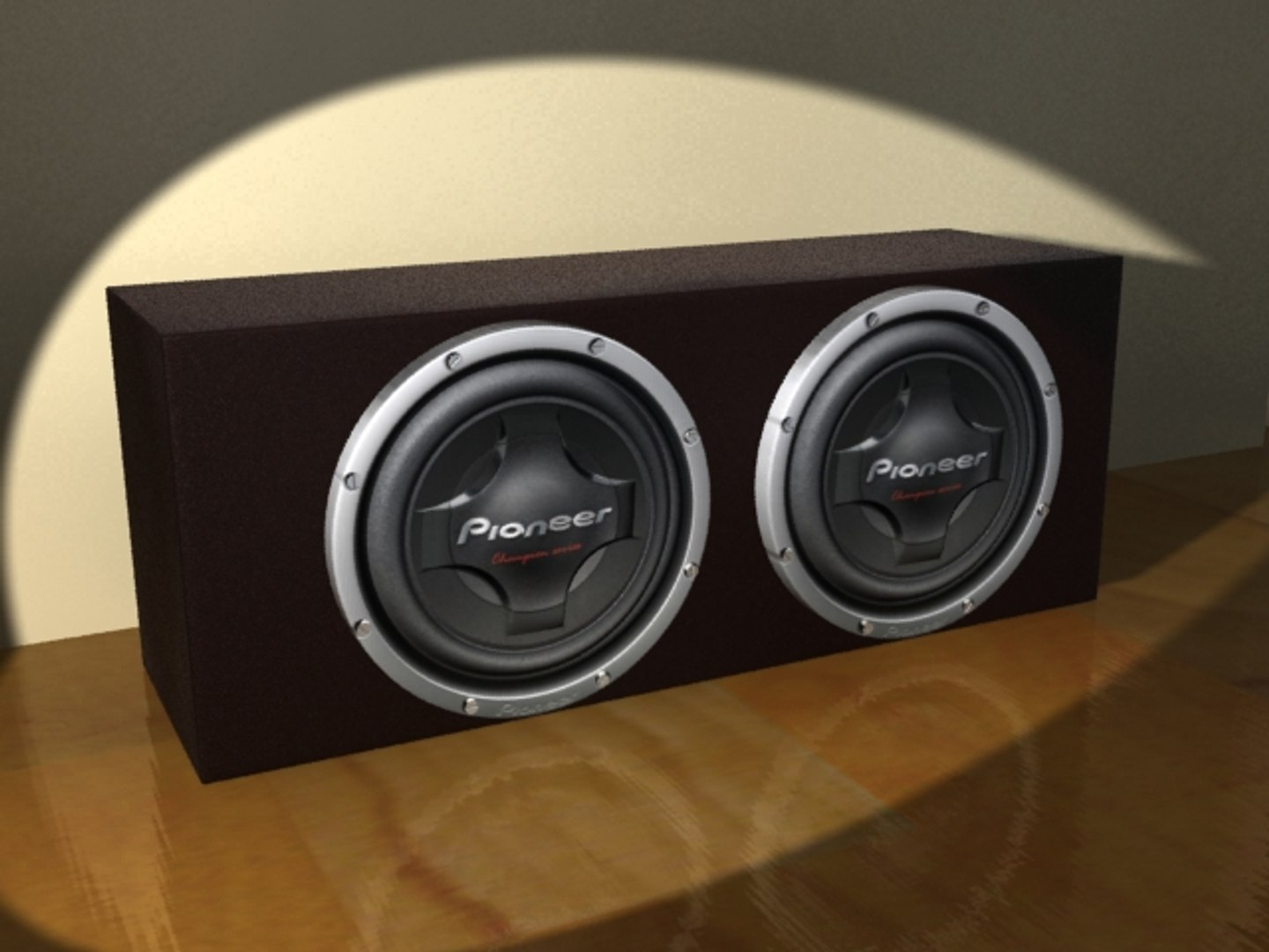 3d model boxcase pionner subwoofers