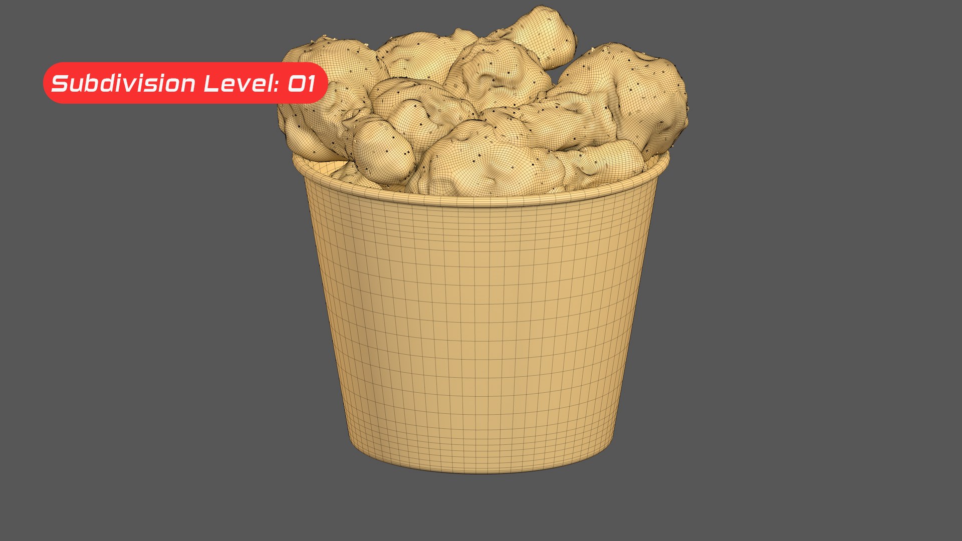 KFC Fried Chicken Bucket 8K 3D Model - TurboSquid 1747161