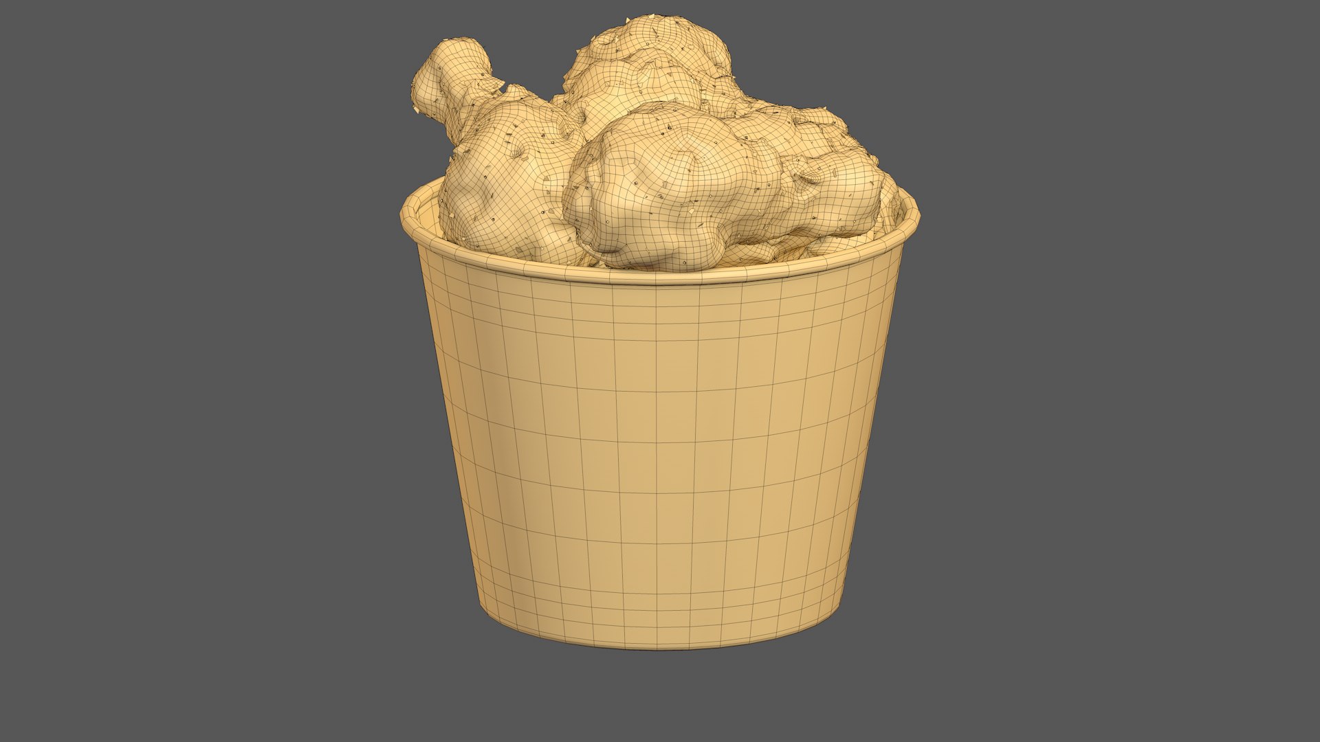 KFC Fried Chicken Bucket 8K 3D Model - TurboSquid 1747161