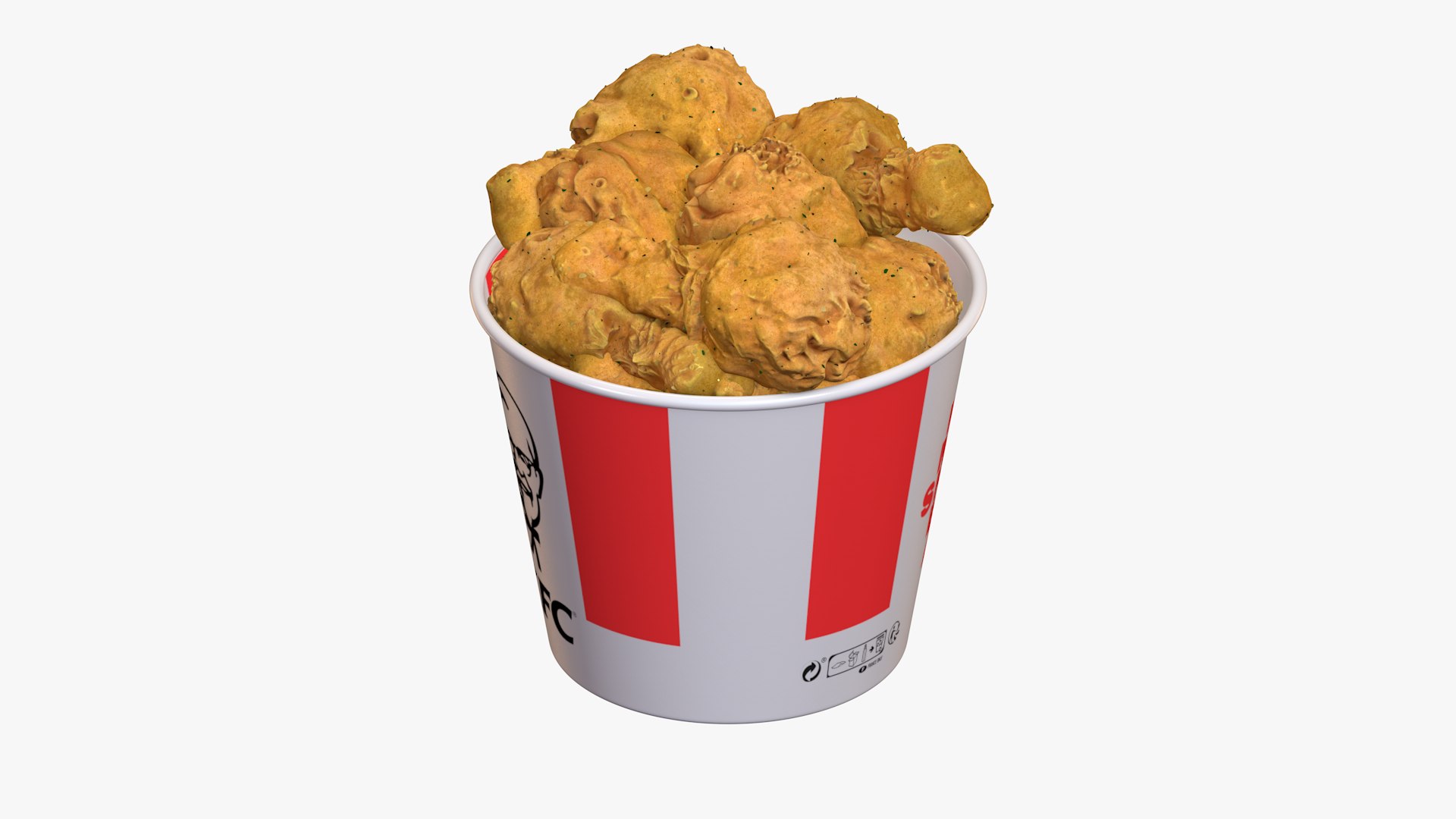 KFC Fried Chicken Bucket 8K 3D Model - TurboSquid 1747161