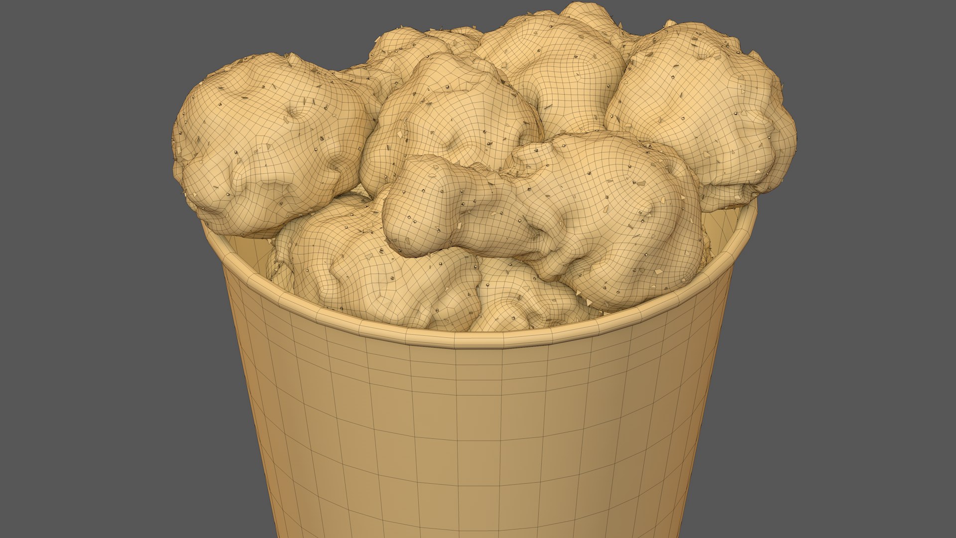 KFC Fried Chicken Bucket 8K 3D Model - TurboSquid 1747161