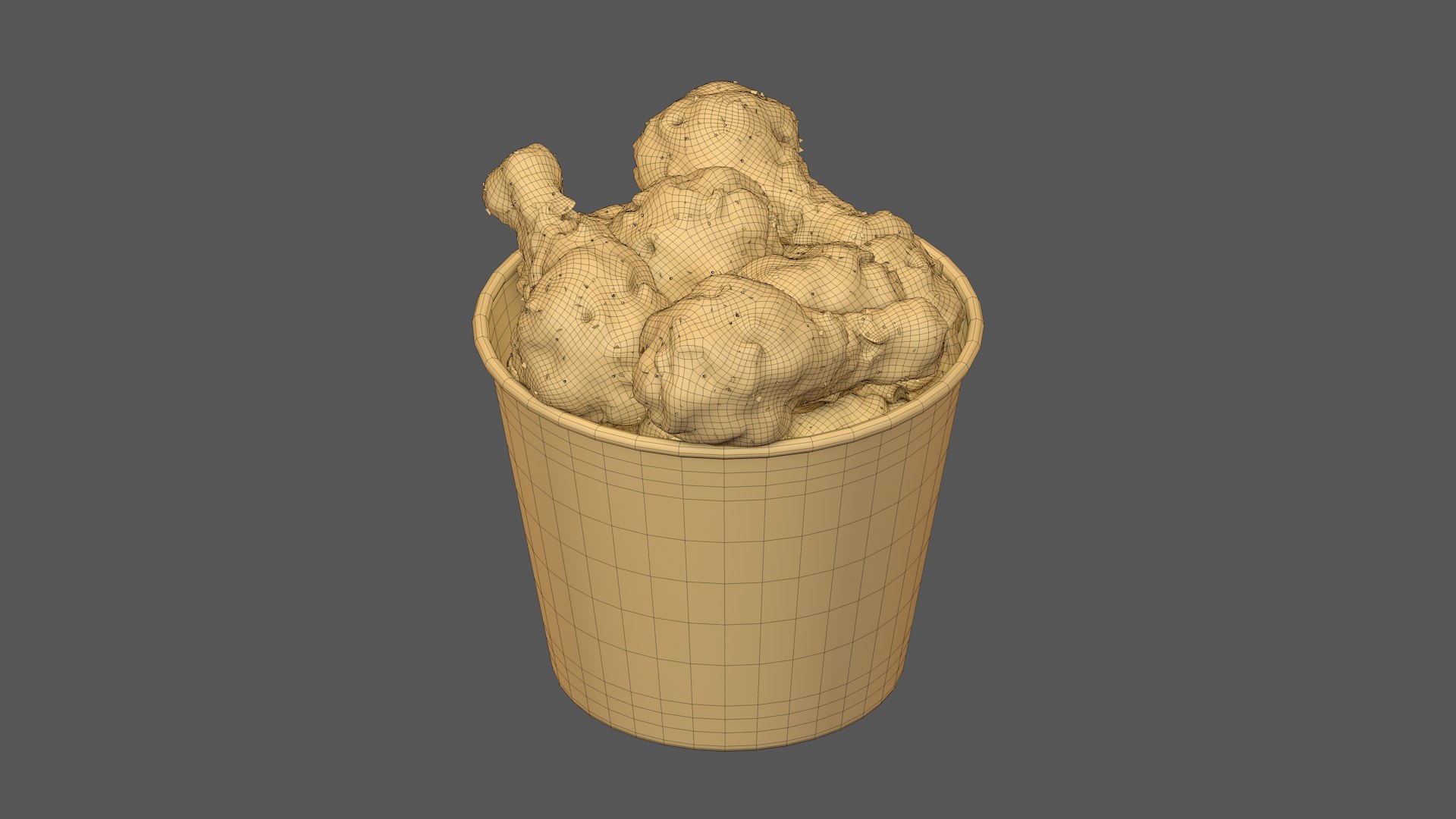 KFC Fried Chicken Bucket 8K 3D Model - TurboSquid 1747161