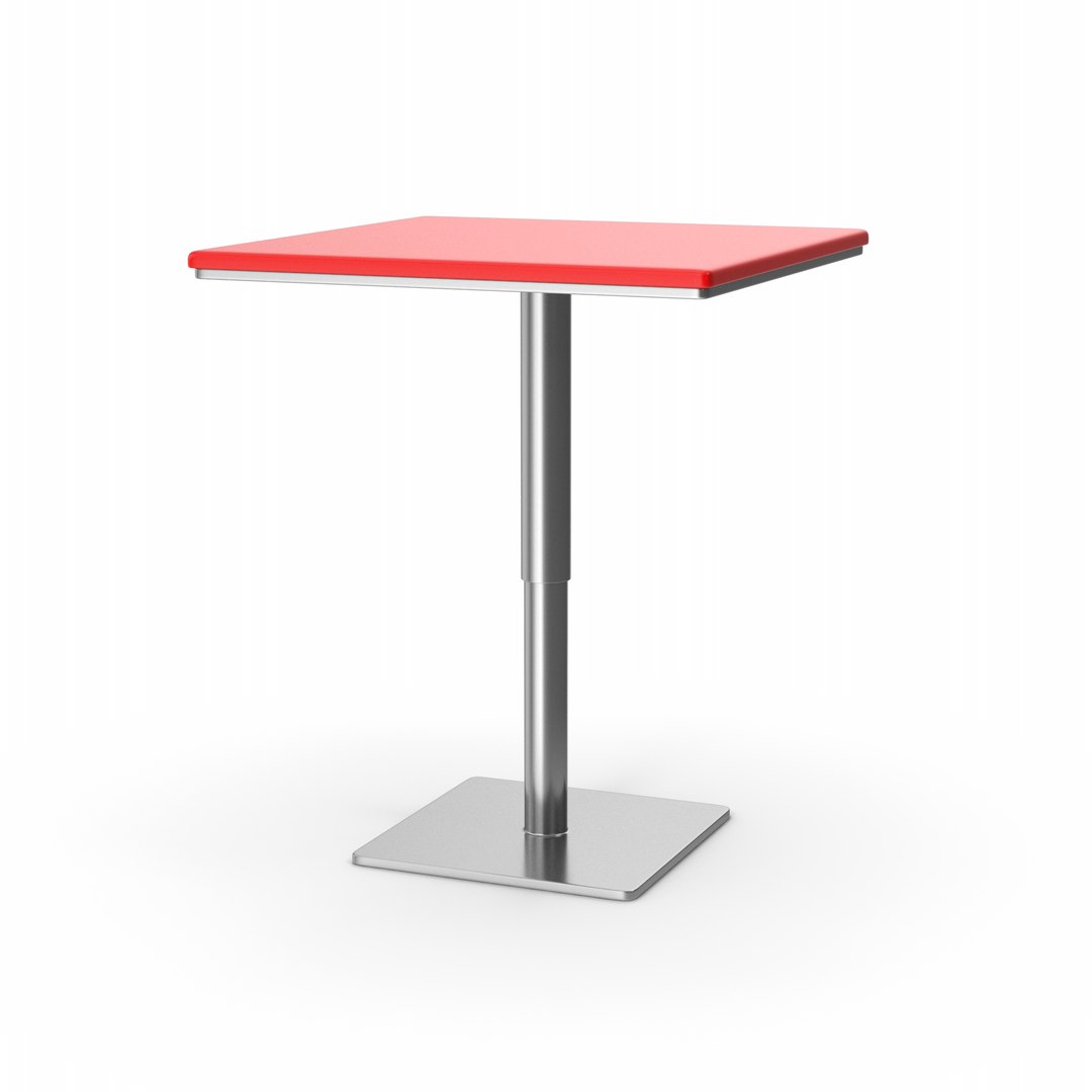 Red Bar Table 3D Model - TurboSquid 1858054