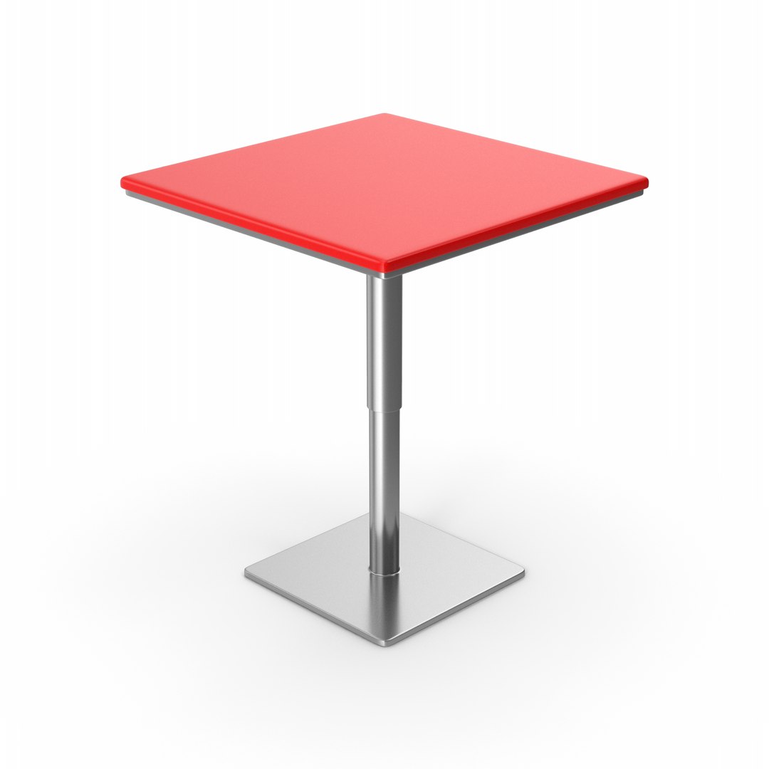 Red Bar Table 3D Model - TurboSquid 1858054