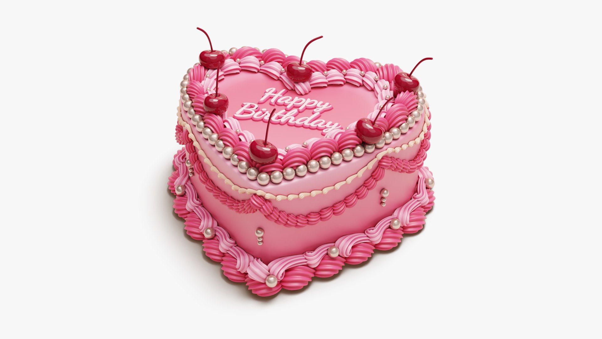 Set Of Vintage Colorful Cakes 3D Model - TurboSquid 2434245