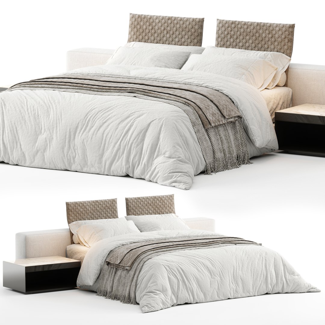 Bed Minotti Yang 3D - TurboSquid 1862212