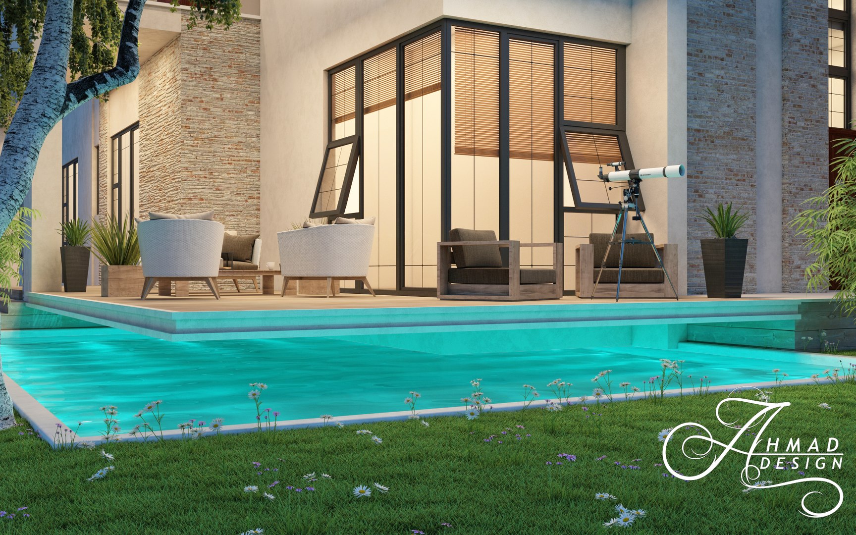 3D Exterior Villa Design - TurboSquid 1216107