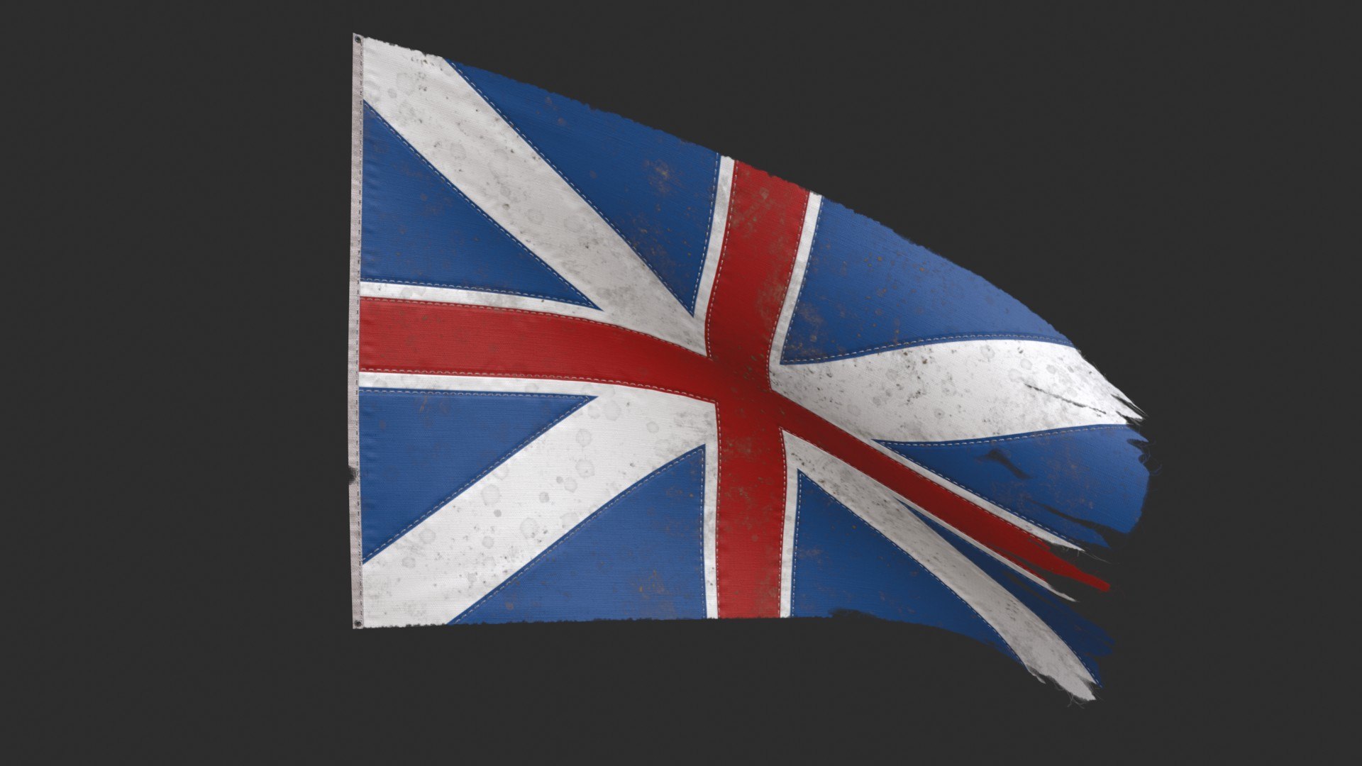 British Union Jack Flag 3D Model - TurboSquid 1486308