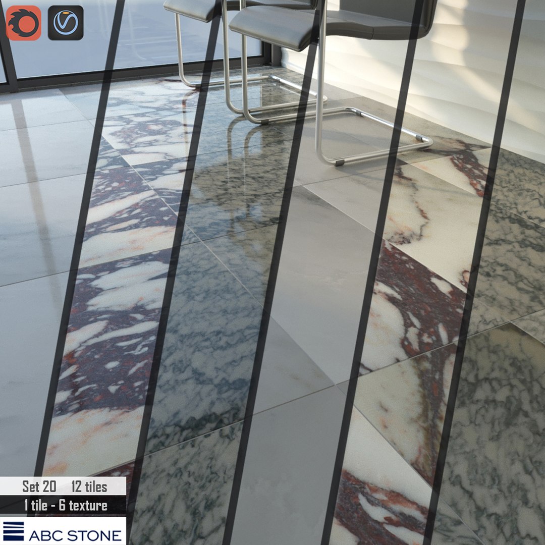 3d Tile Abc Stone Set