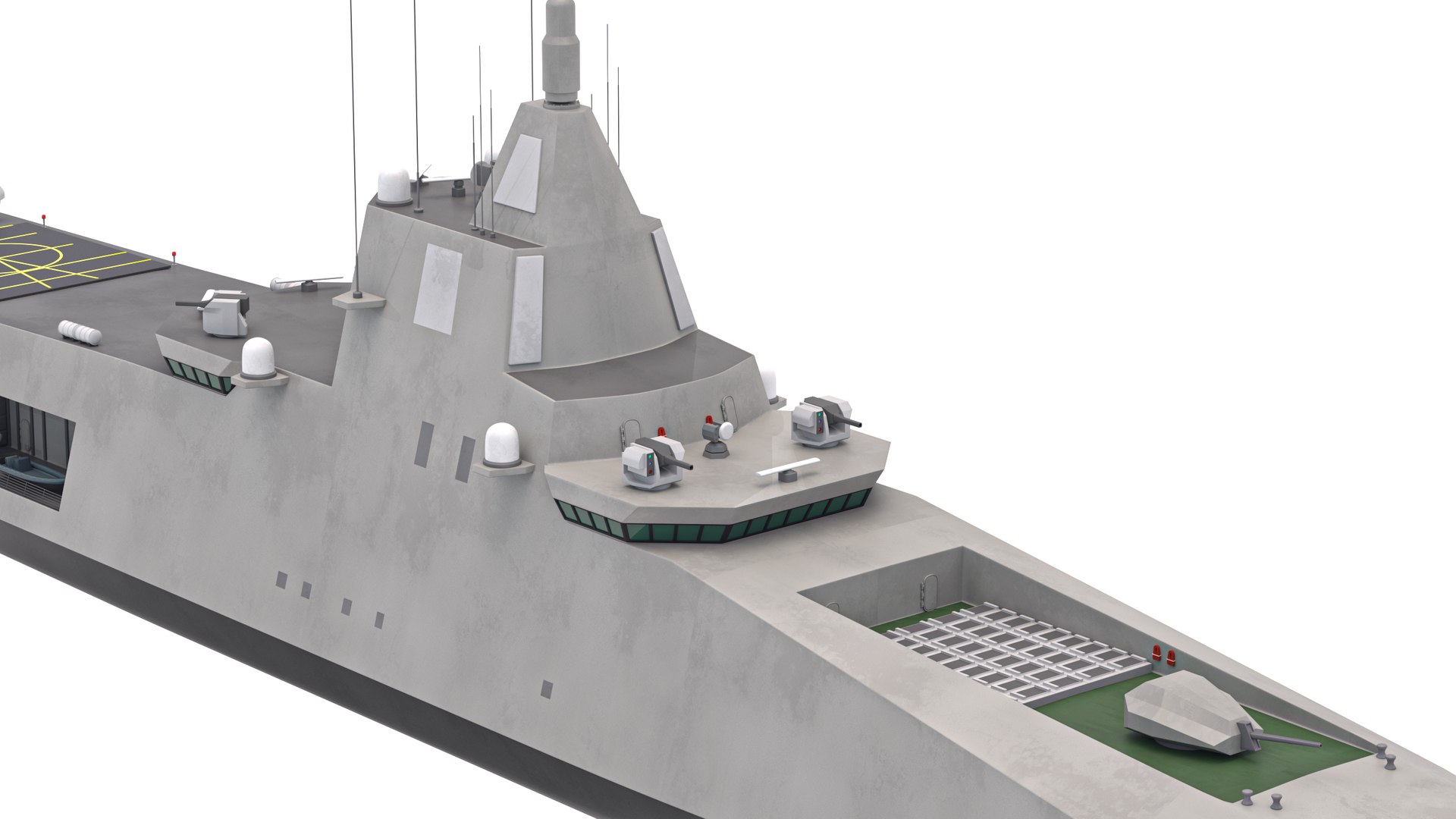 3D Stealth Navy Frigate V2 - TurboSquid 2203172