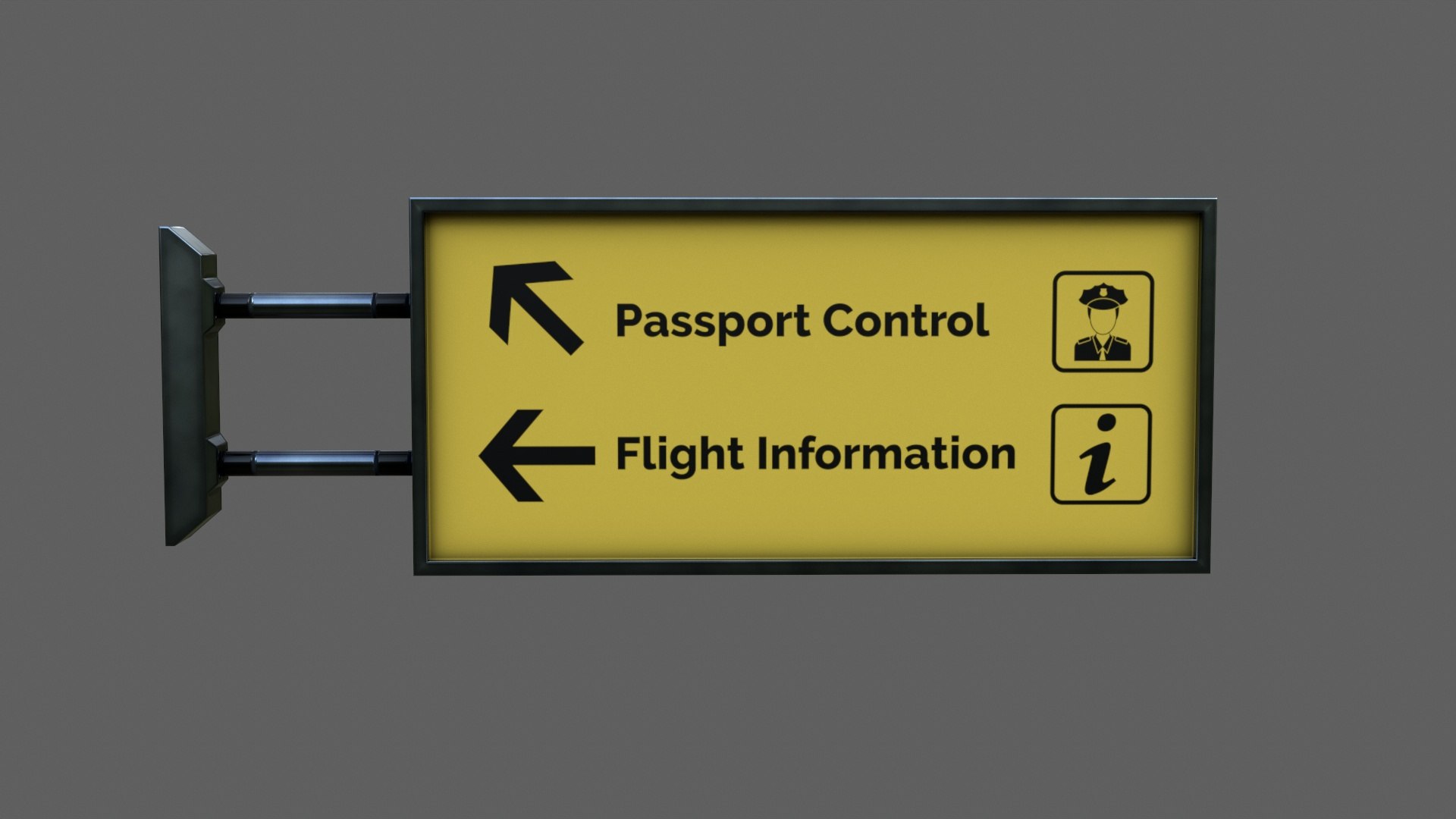 3D Airport Sign Board Collection - TurboSquid 2078798