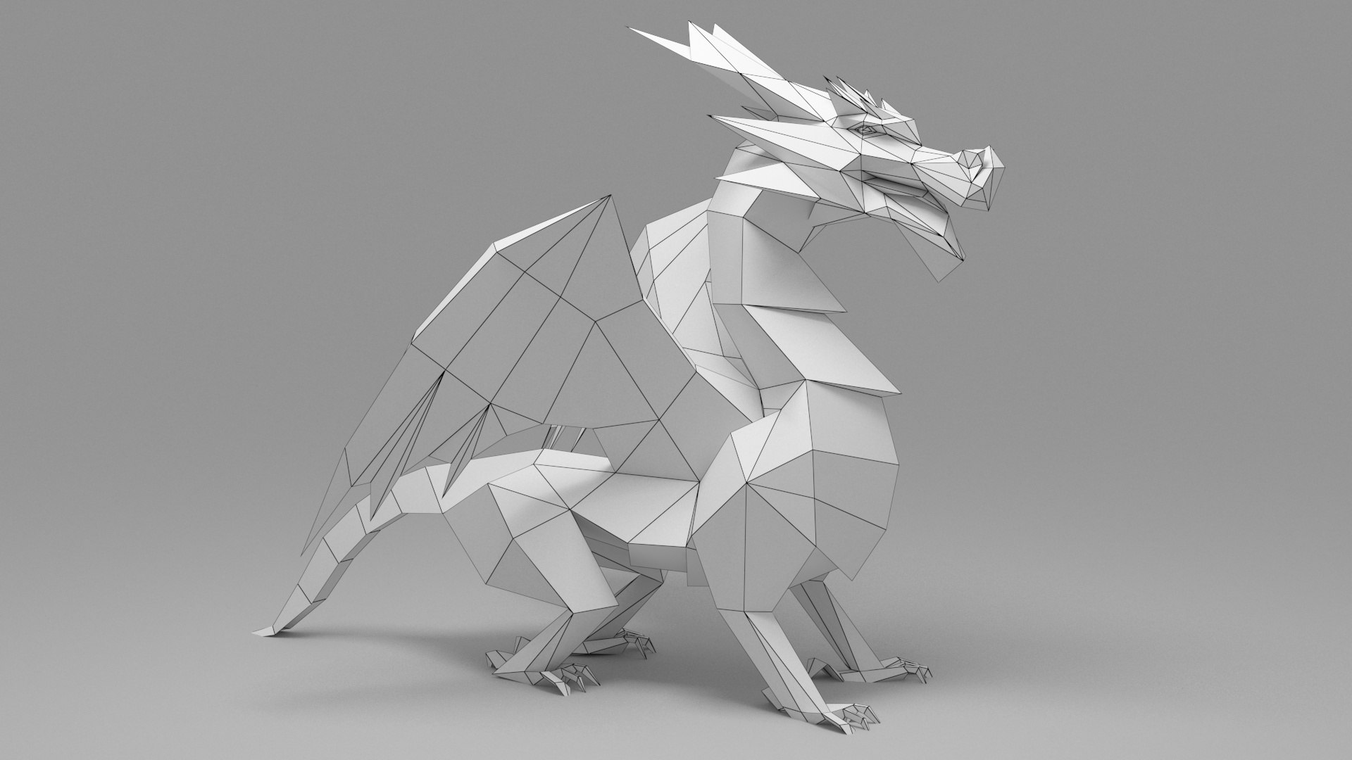 3D Dragon Low Poly - TurboSquid 2193737