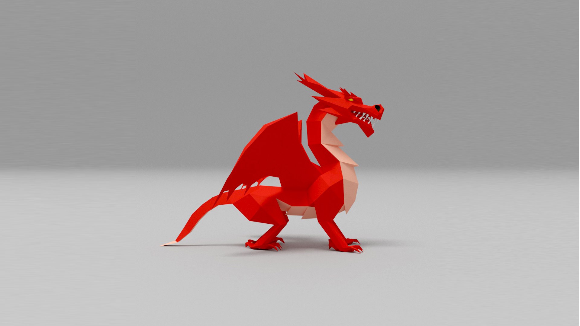 3D Dragon Low Poly - TurboSquid 2193737