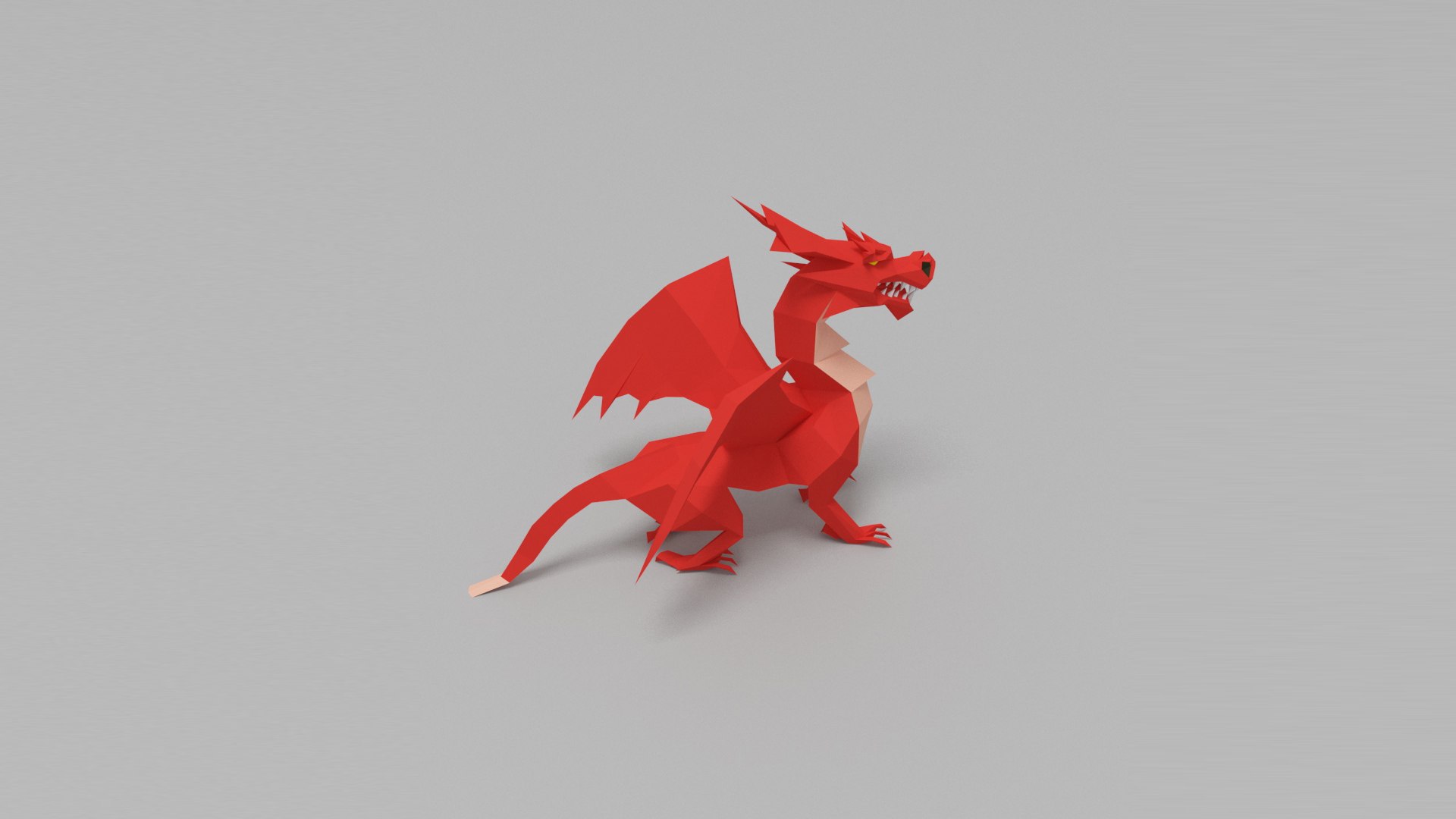 3D Dragon Low Poly - TurboSquid 2193737