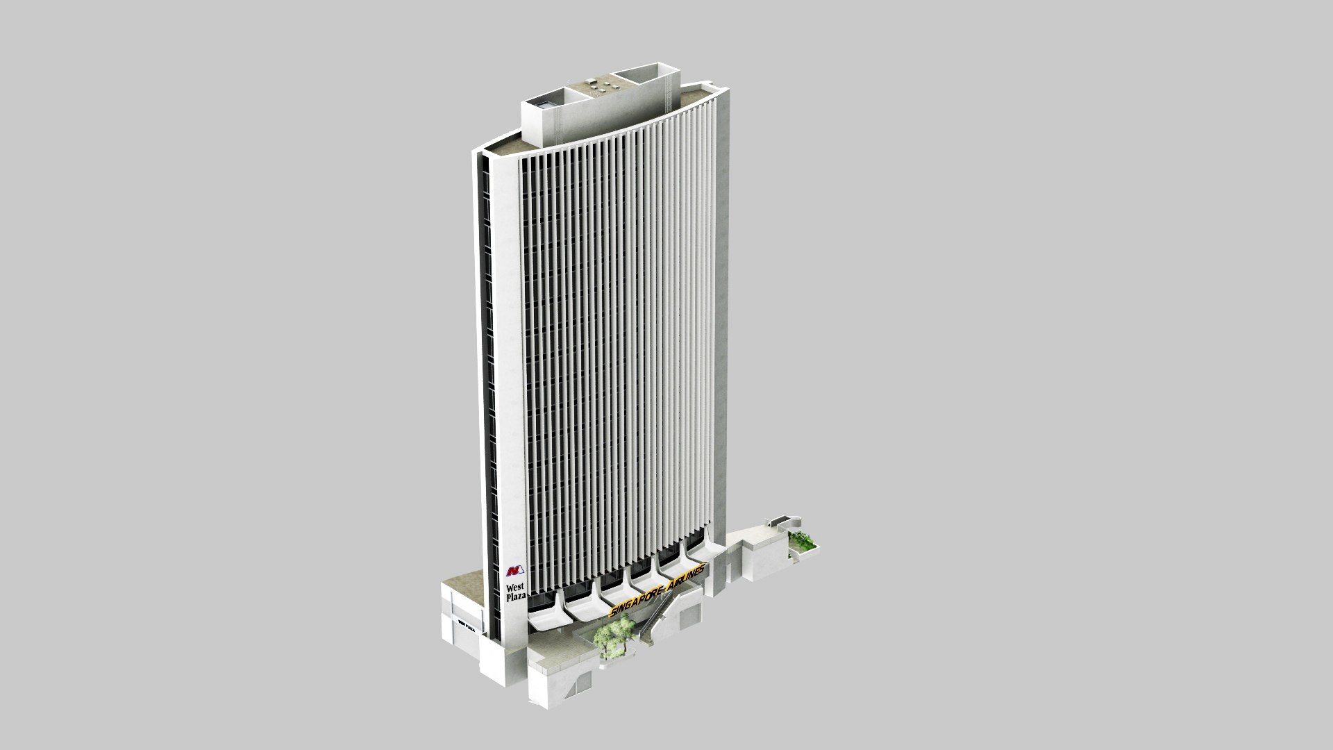3D West Plaza Tower - Auckland City Model - TurboSquid 2225499
