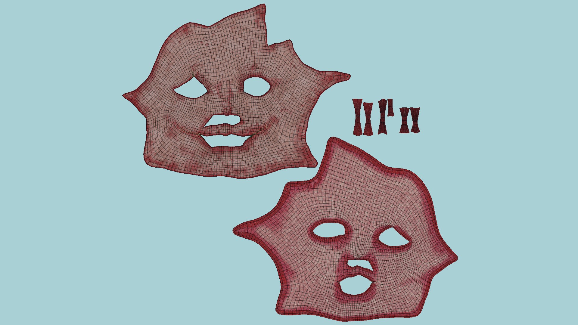 3D Human Skin Terror Mask A01 Blood - Character Costume - TurboSquid ...