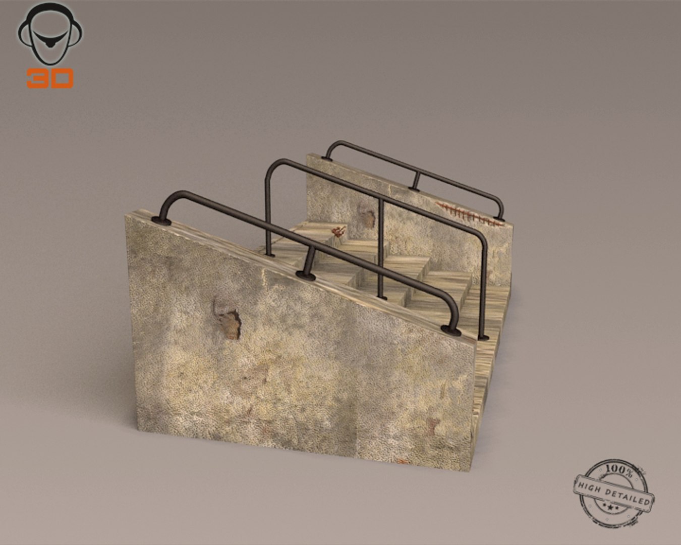 3d Max Steps Modeled