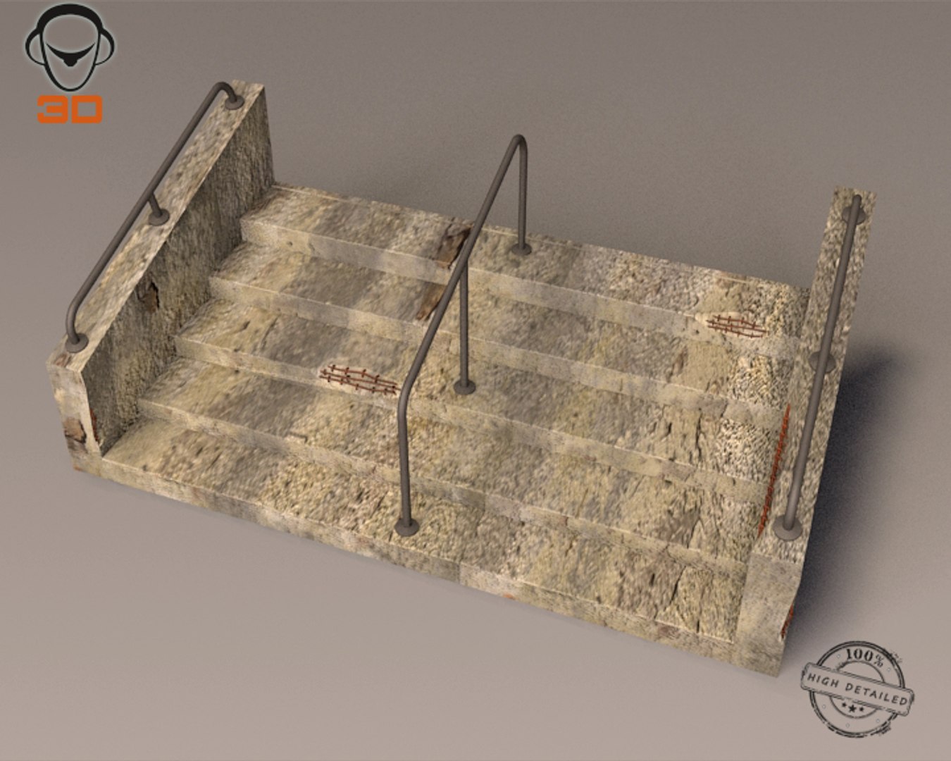 3d Max Steps Modeled