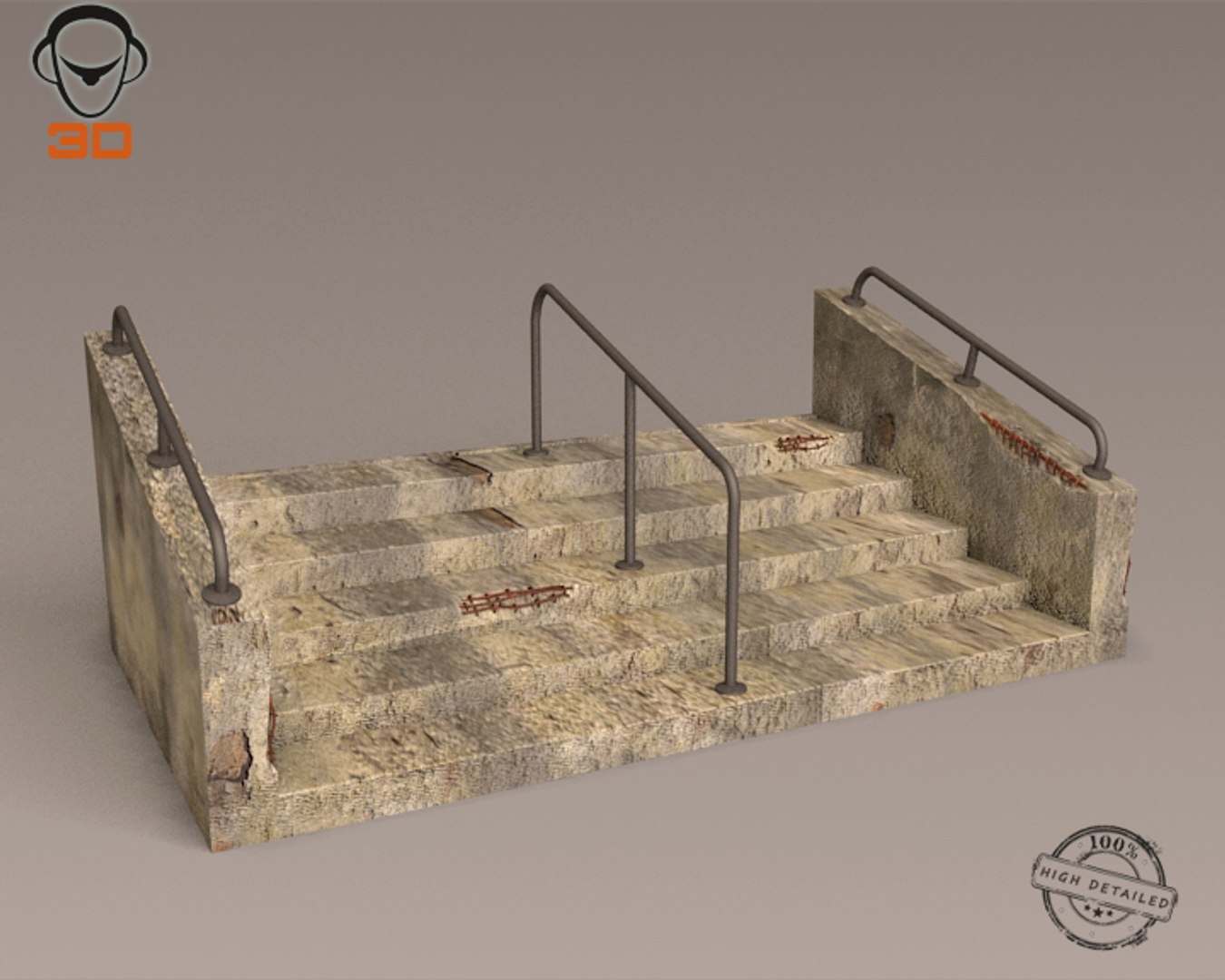 3d Max Steps Modeled
