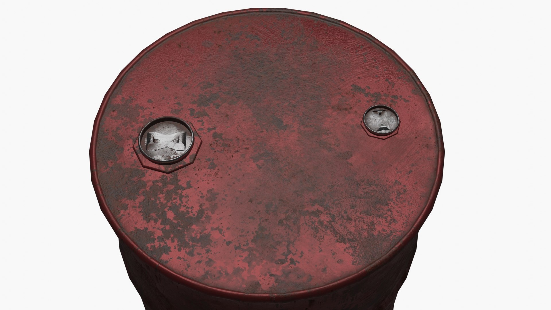 3D Oil Barrel Red Rusty Clean-Logo - TurboSquid 2039226