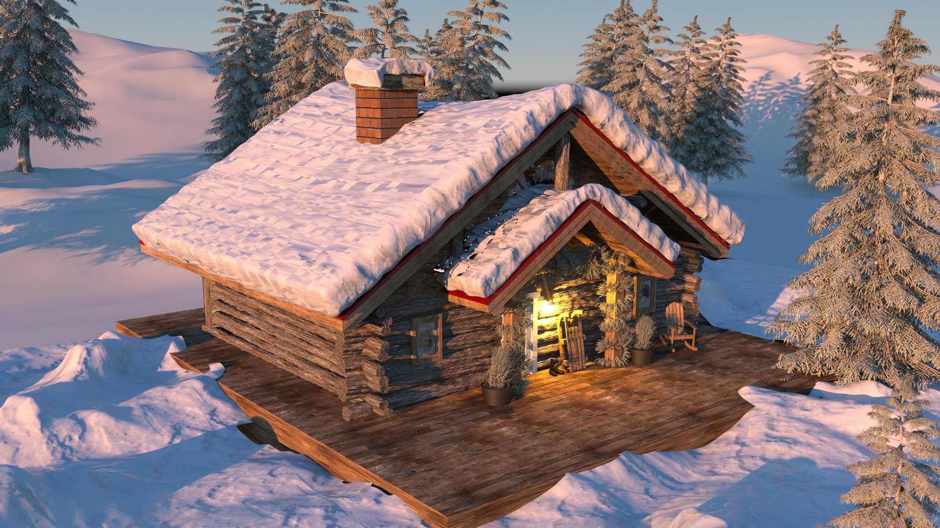 3D xmas christmas house - TurboSquid 1649654