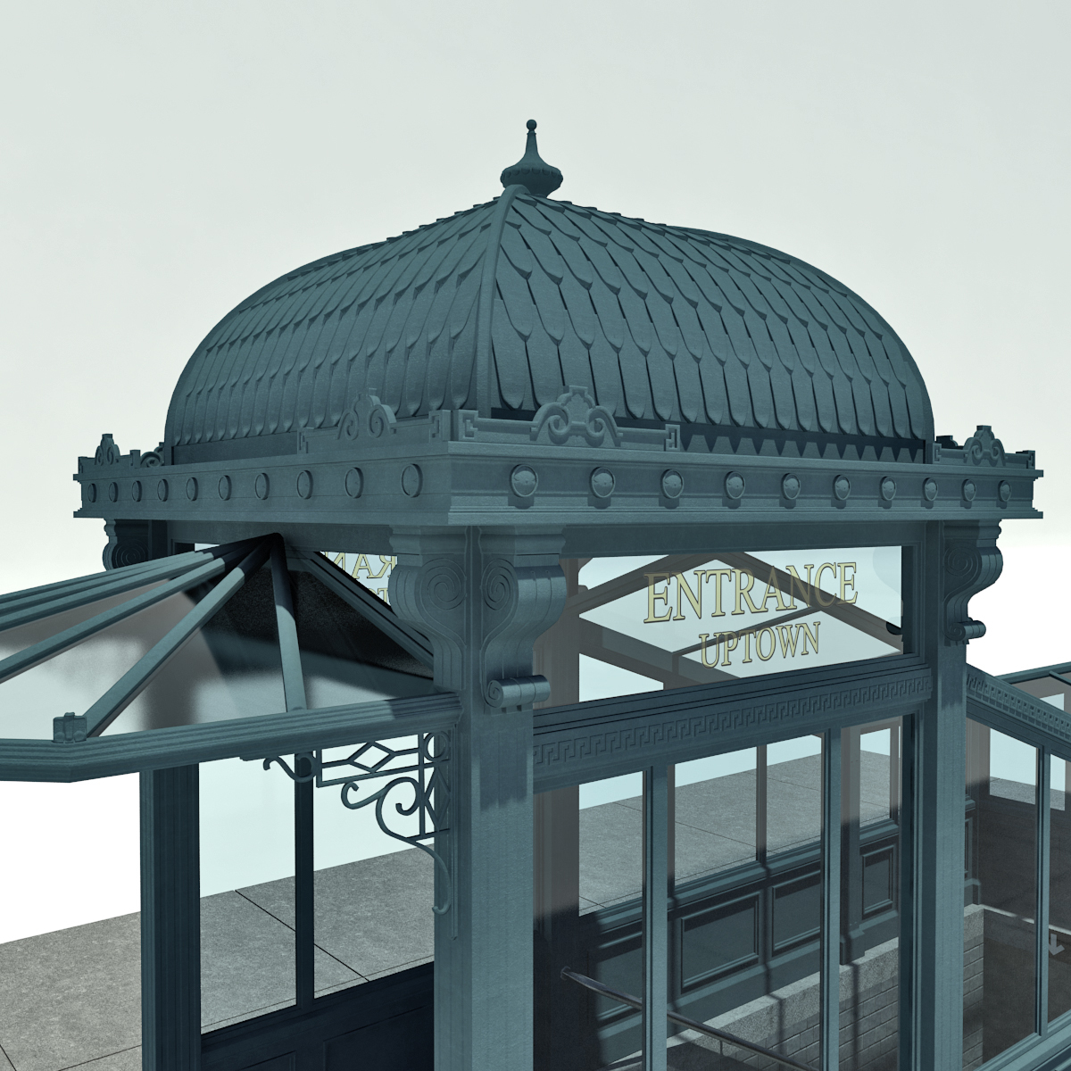 3d model subway entrance