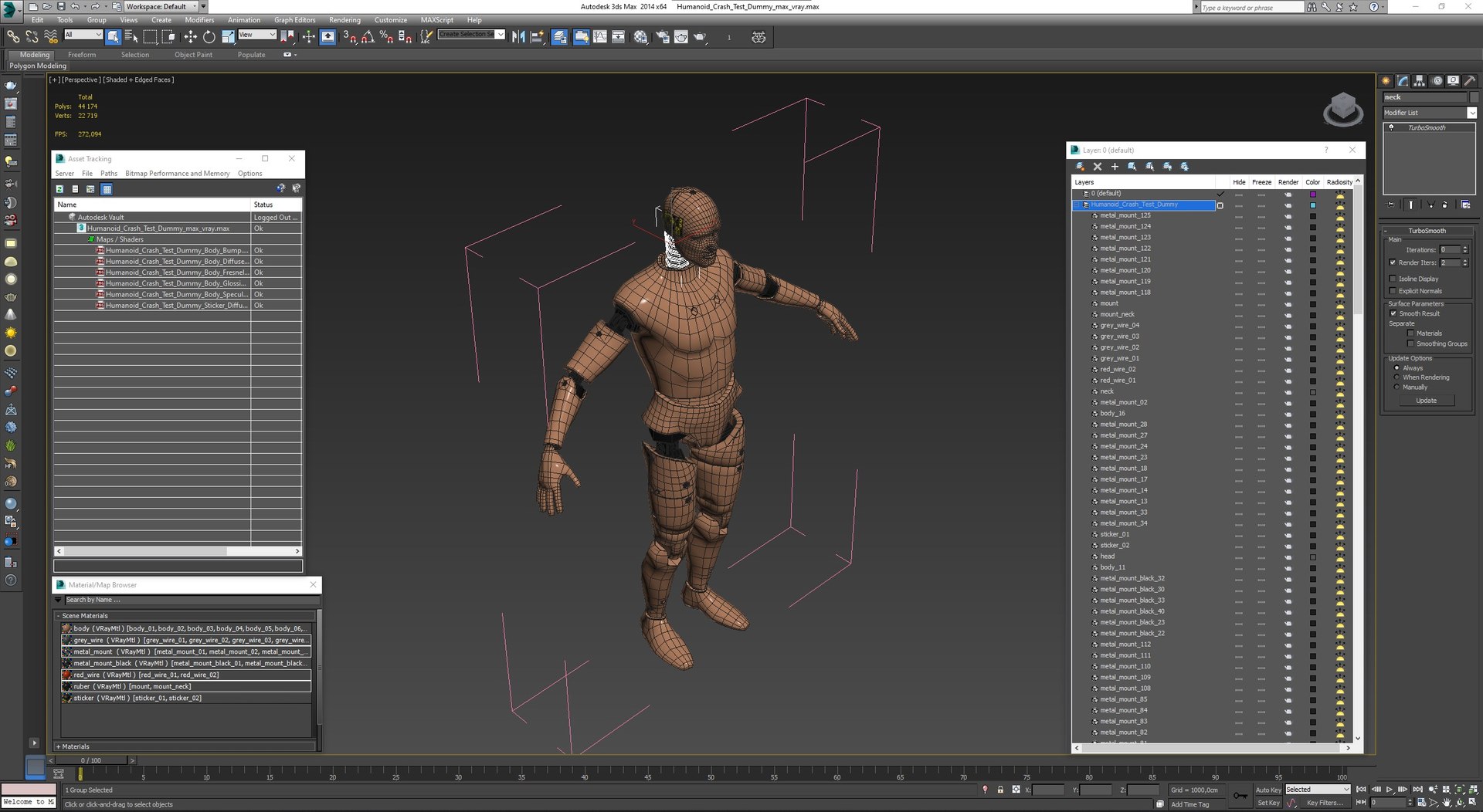 Humanoid Crash Test Dummy 3D Model - TurboSquid 2270526