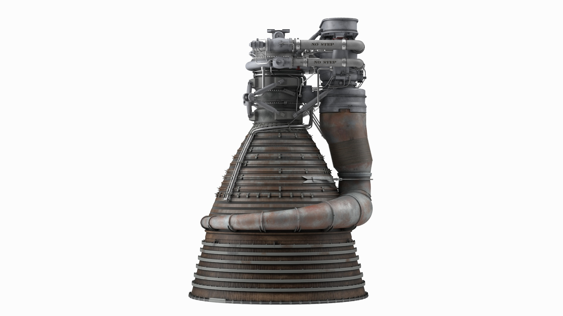 Rocket Engine F-1 With Intricate Piping Model - TurboSquid 2284099