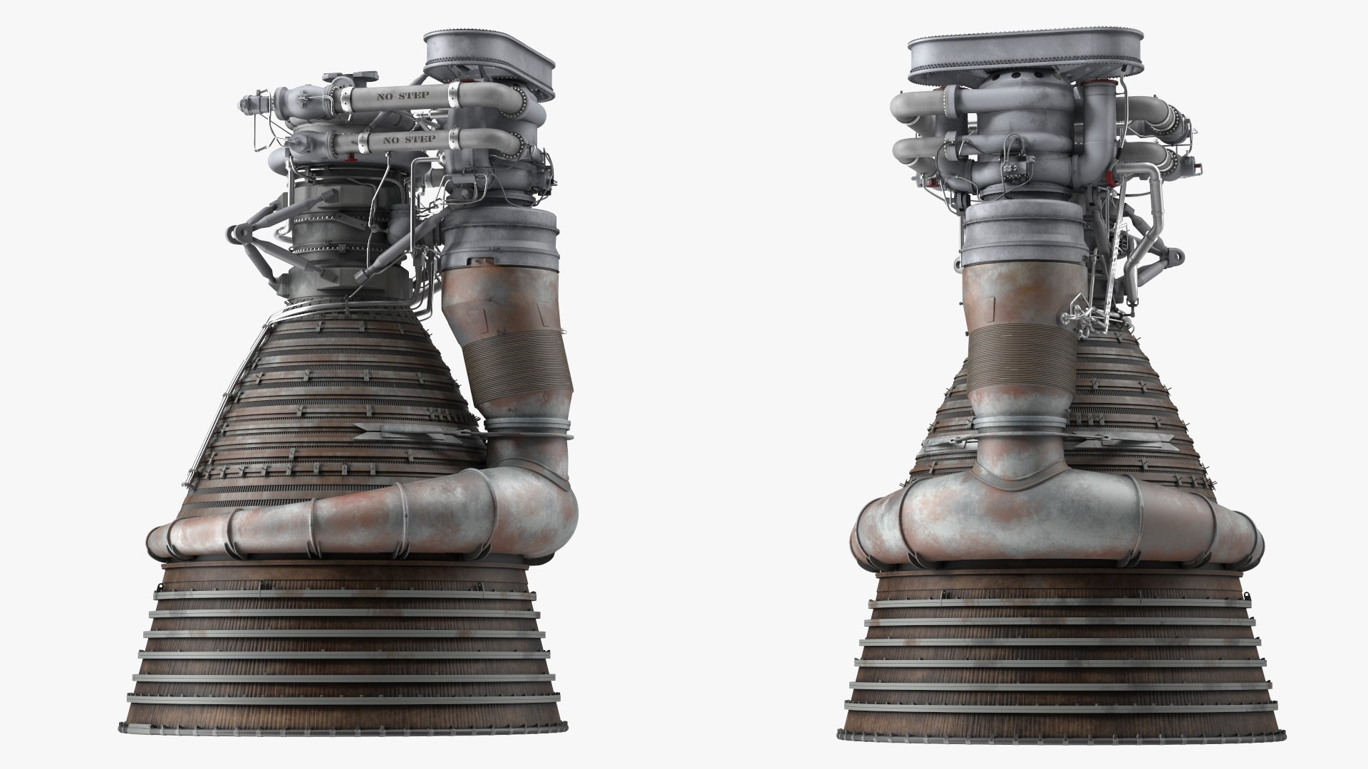Rocket Engine F-1 With Intricate Piping Model - TurboSquid 2284099