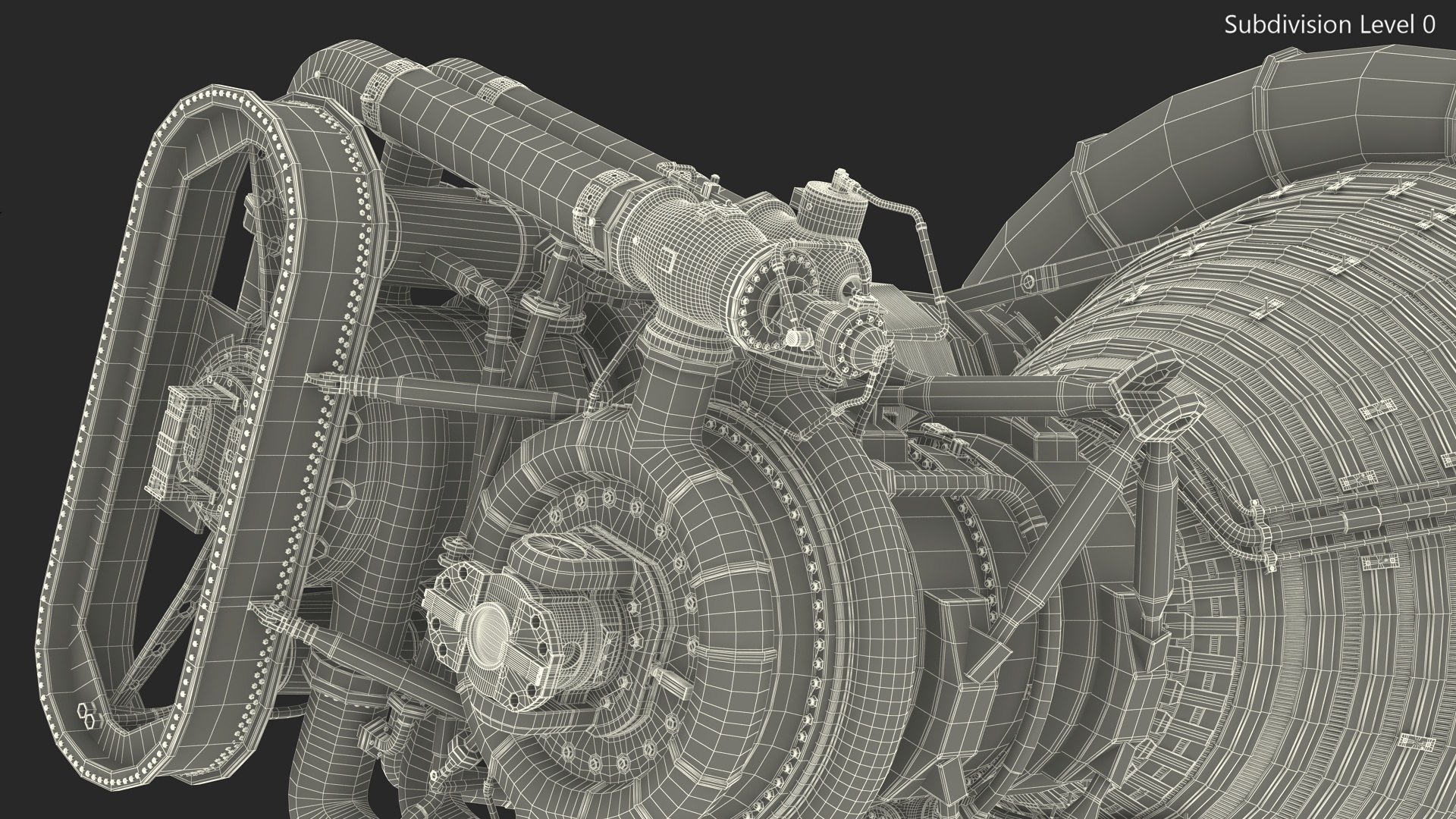 Rocket Engine F-1 With Intricate Piping Model - TurboSquid 2284099