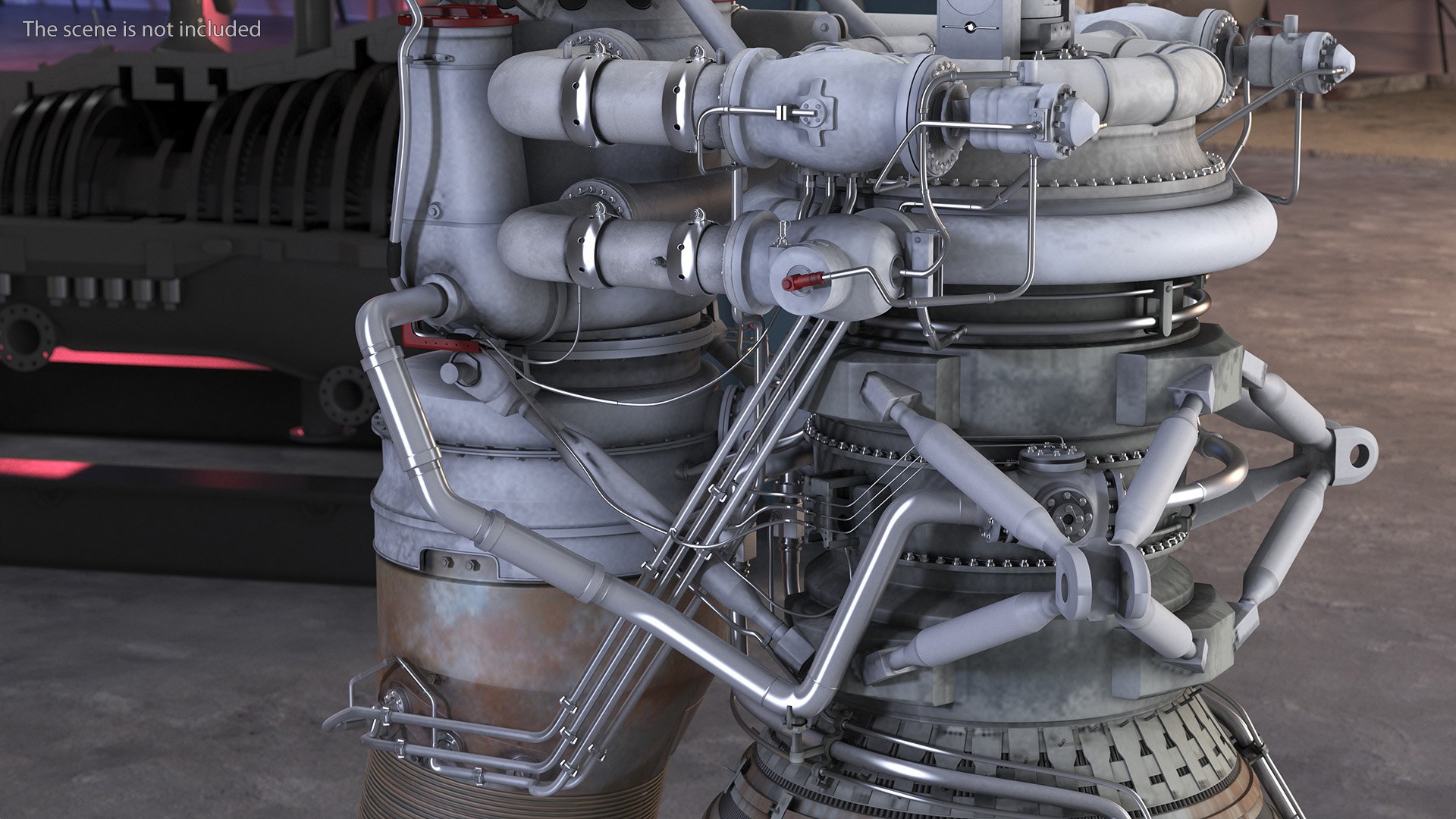 Rocket Engine F-1 With Intricate Piping Model - TurboSquid 2284099