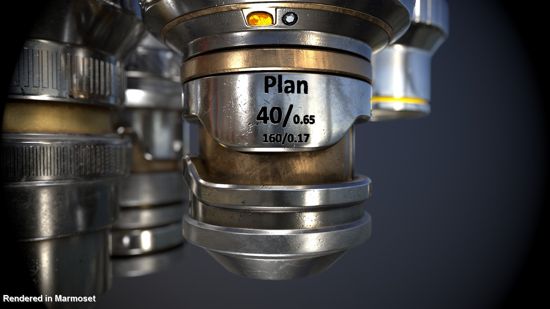 Microscope Objectives 5 Different 3D Model - TurboSquid 1835734