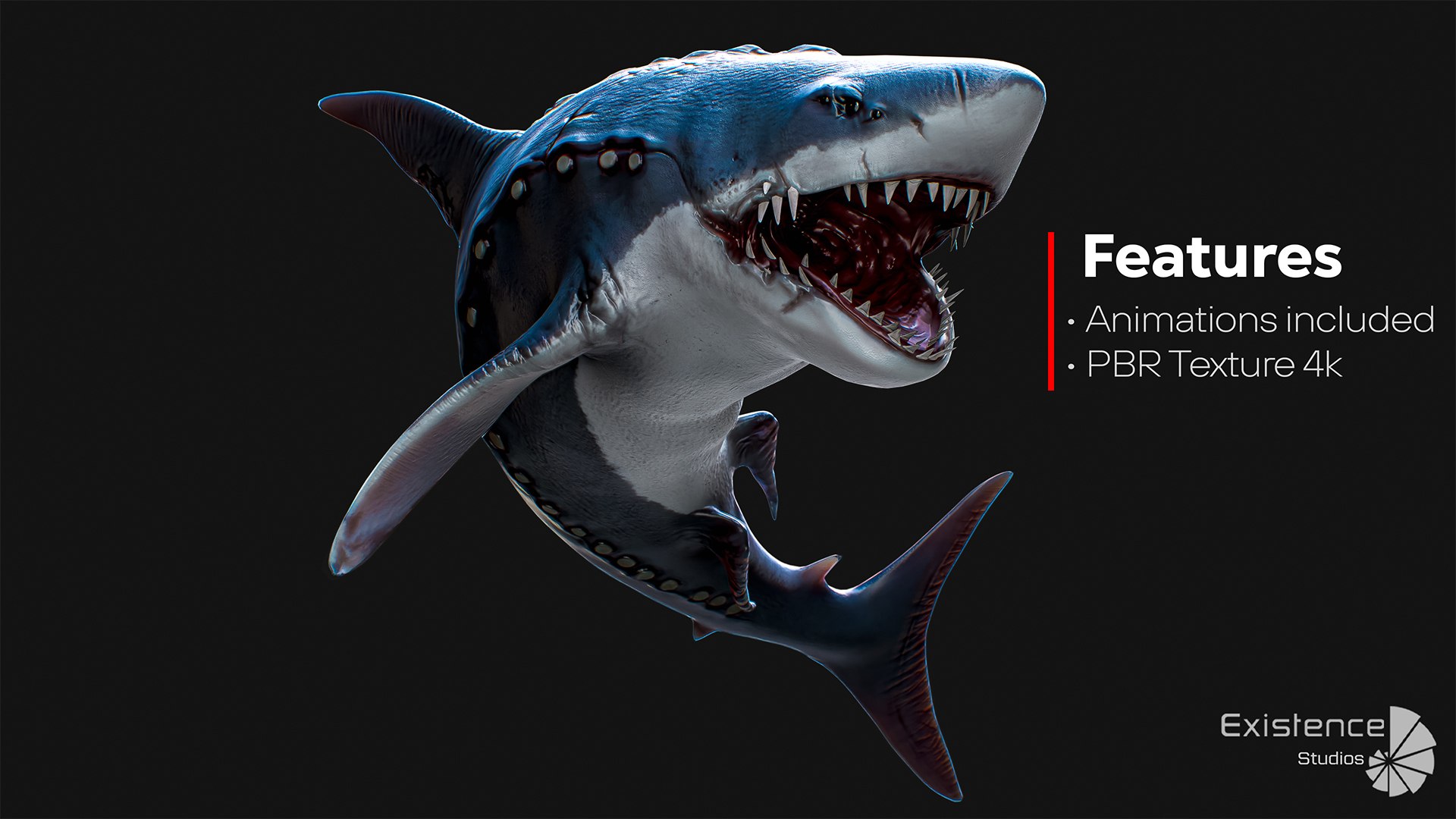 3D Ocean Monster Fish Pack - Low Poly Fish - Predator - Underwater ...