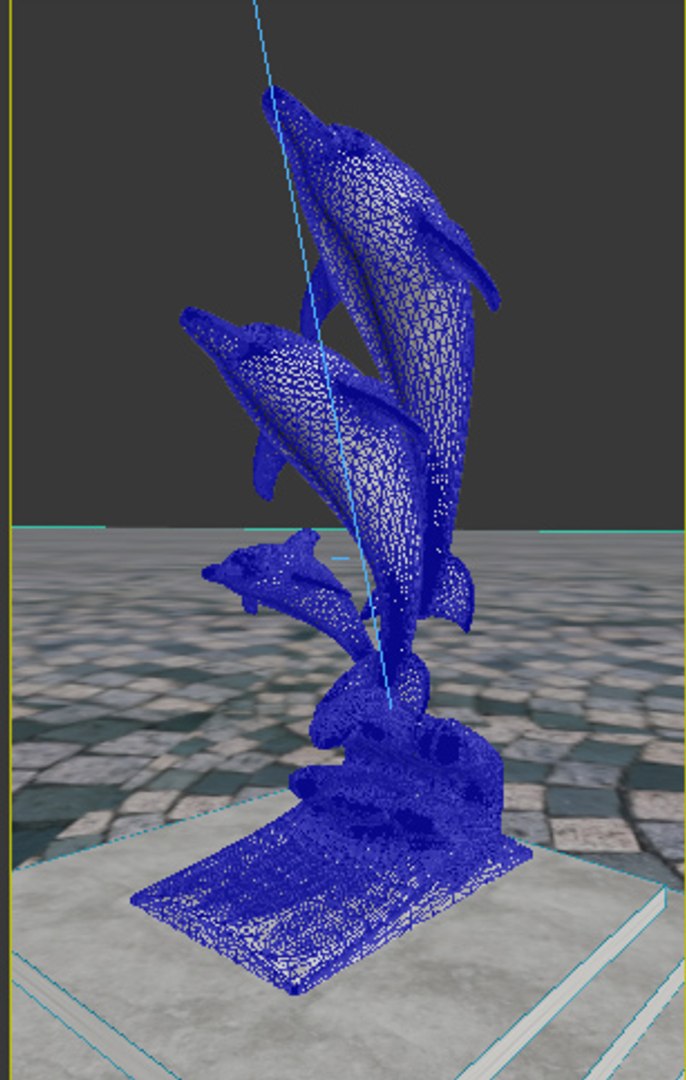 Dolphin Sculpture Obj