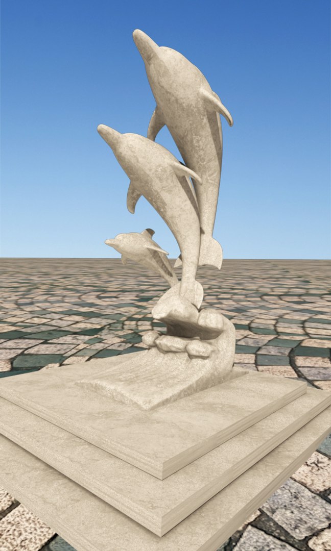 Dolphin Sculpture Obj