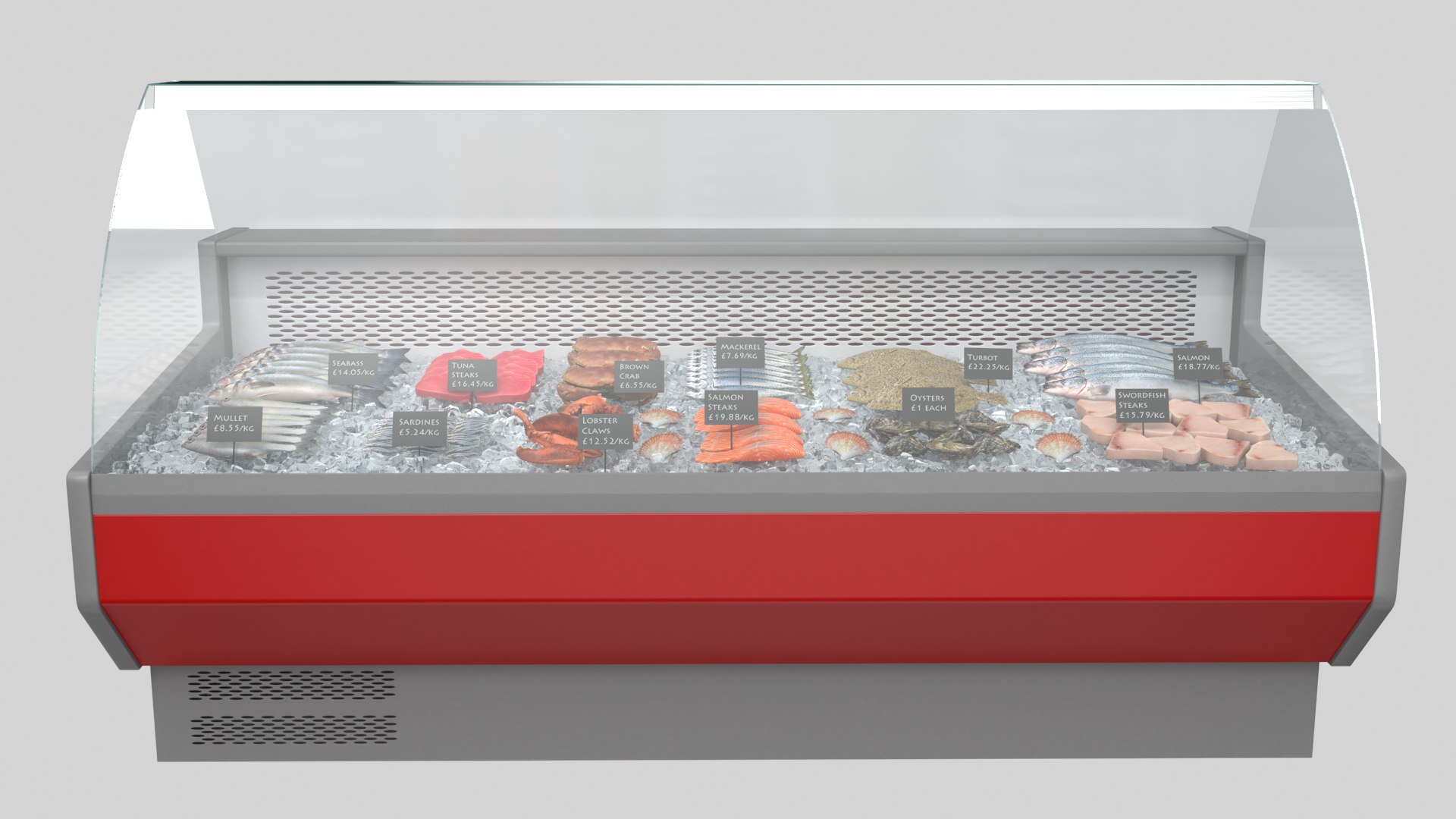 3D Supermarket Fish Counter - TurboSquid 2031062