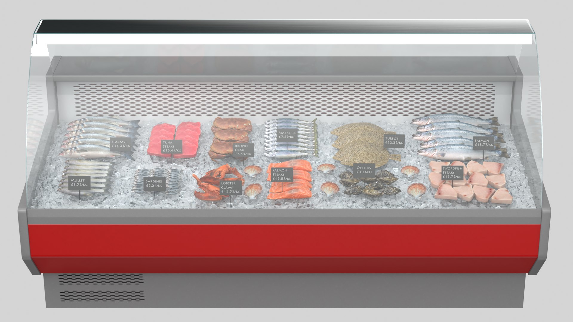 3D Supermarket Fish Counter - TurboSquid 2031062