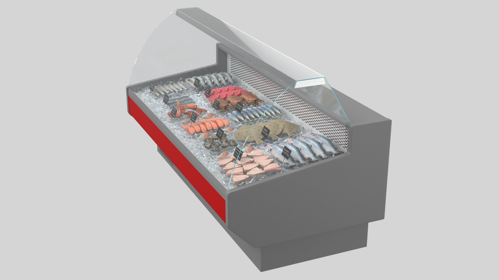 3D Supermarket Fish Counter - TurboSquid 2031062